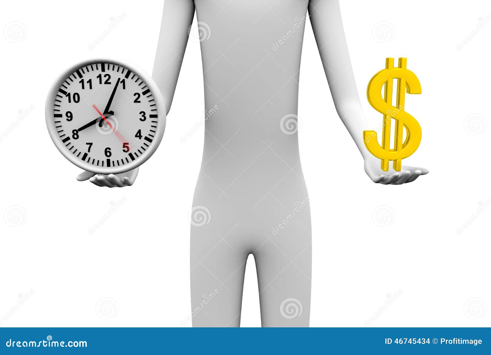 Time is money stock illustration. Illustration of work - 46745434