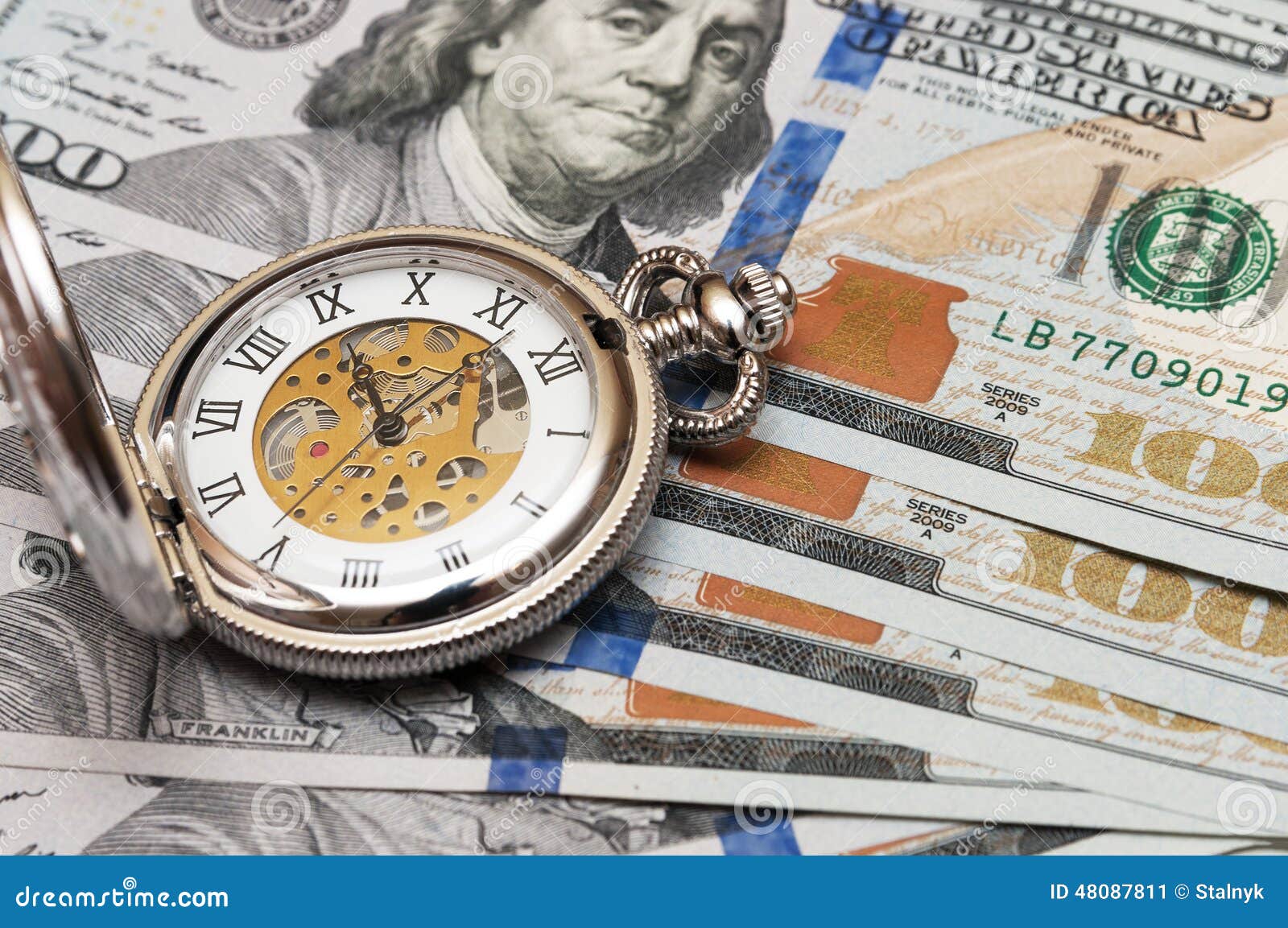 Time is money stock image. Image of american, clock, finance - 48087811
