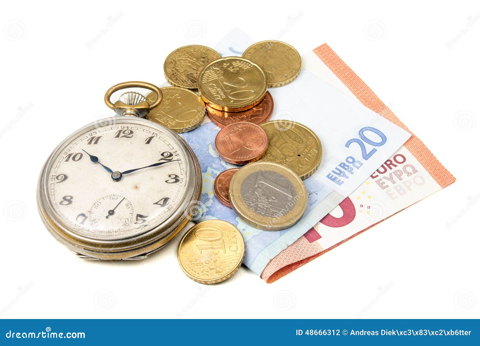 Time is money stock photo. Image of paying, pocketwatch - 48666312