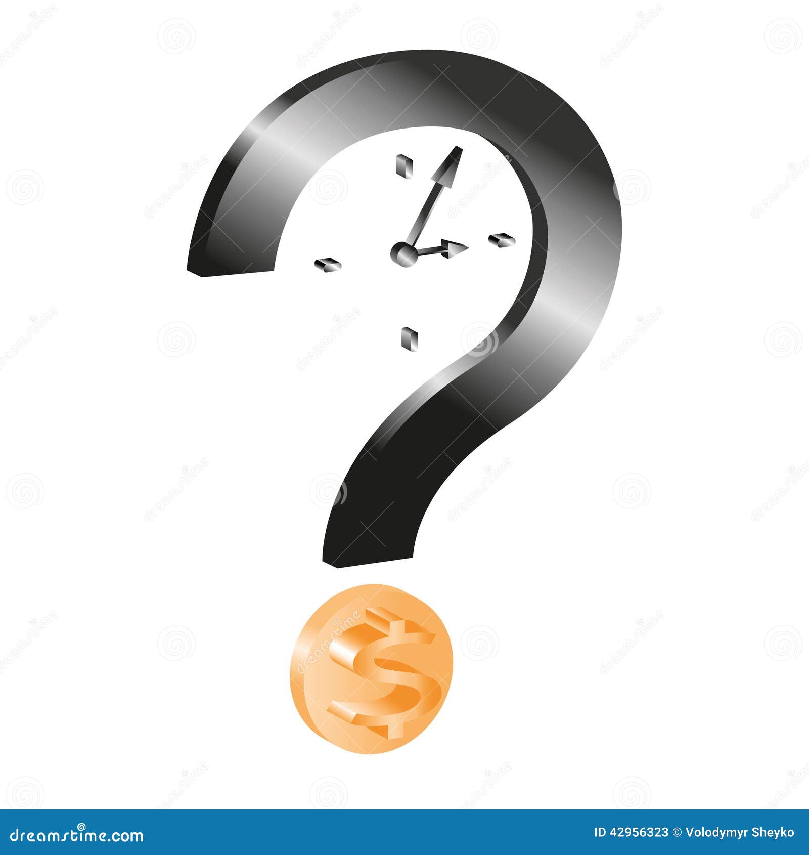 Time is Money:this is the Question Stock Vector - Illustration of ...