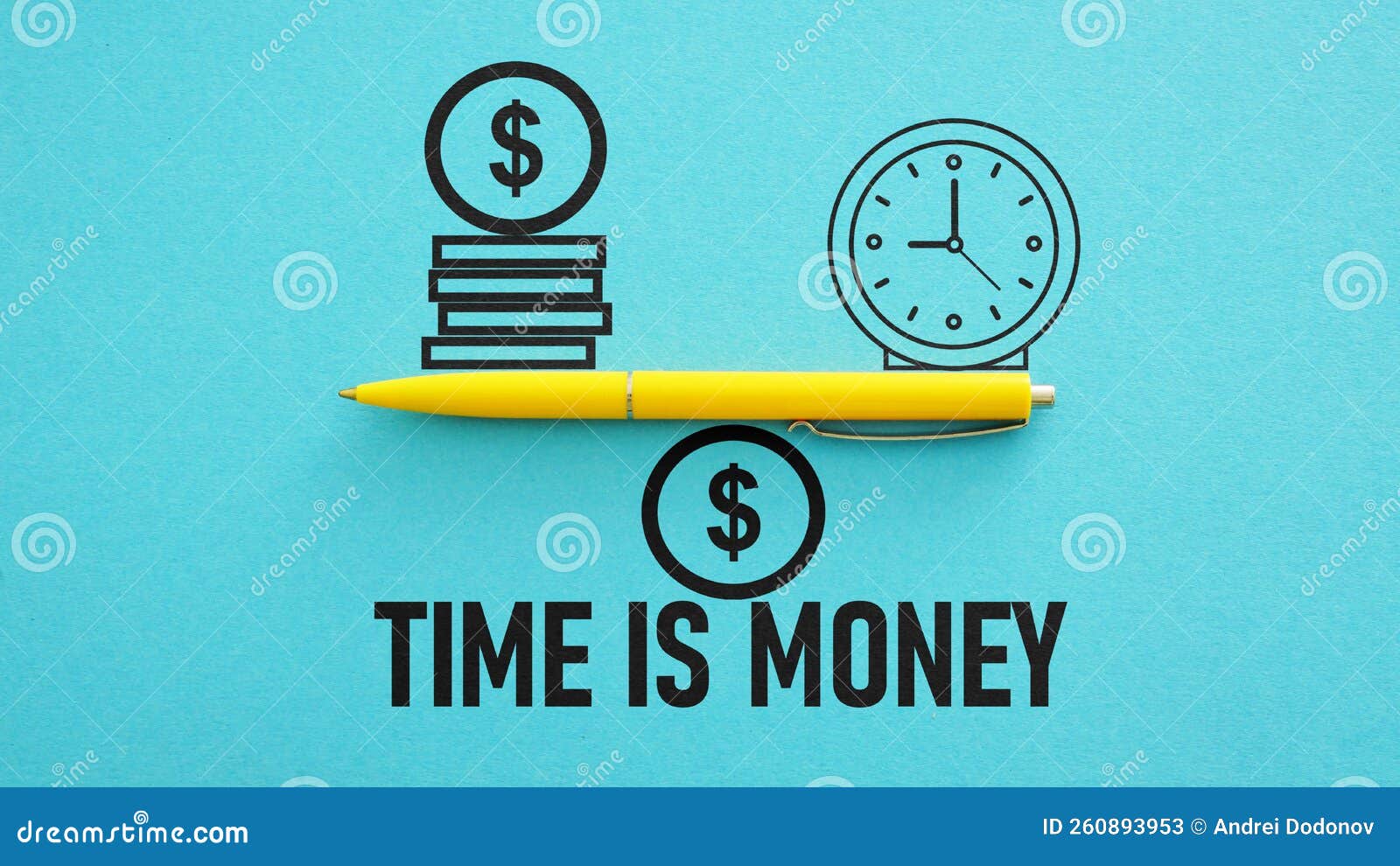 Time is Money is Shown Using the Text Stock Image - Image of worker ...