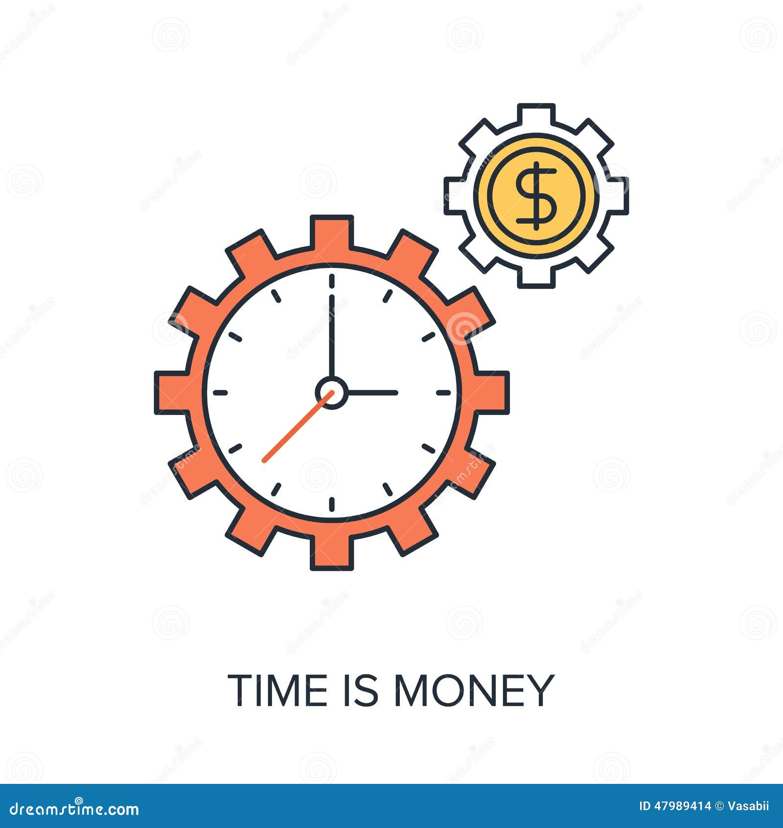 Time is Money stock vector. Illustration of corporate - 47989414