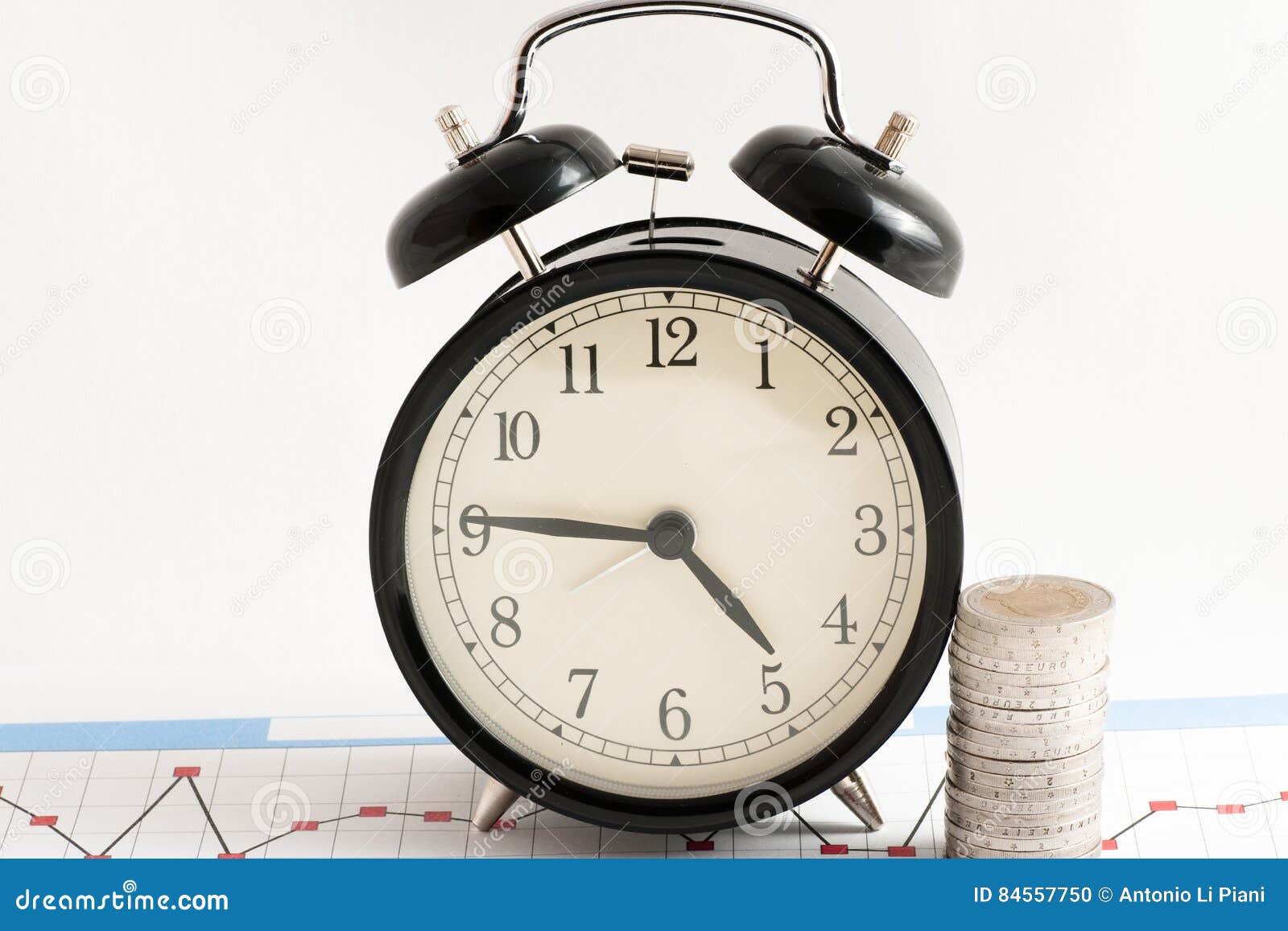 Time is money stock photo. Image of coins, money, performance - 84557750