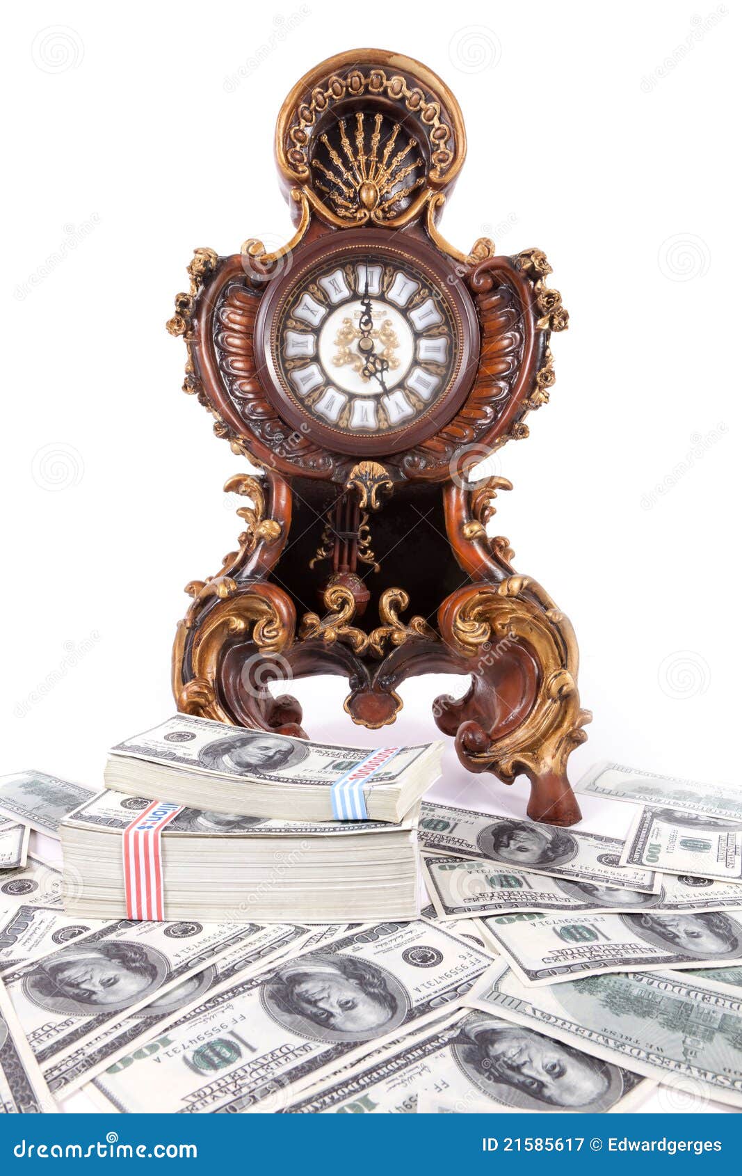 Time is Money, Wealth stock image. Image of bills, currency - 21585617