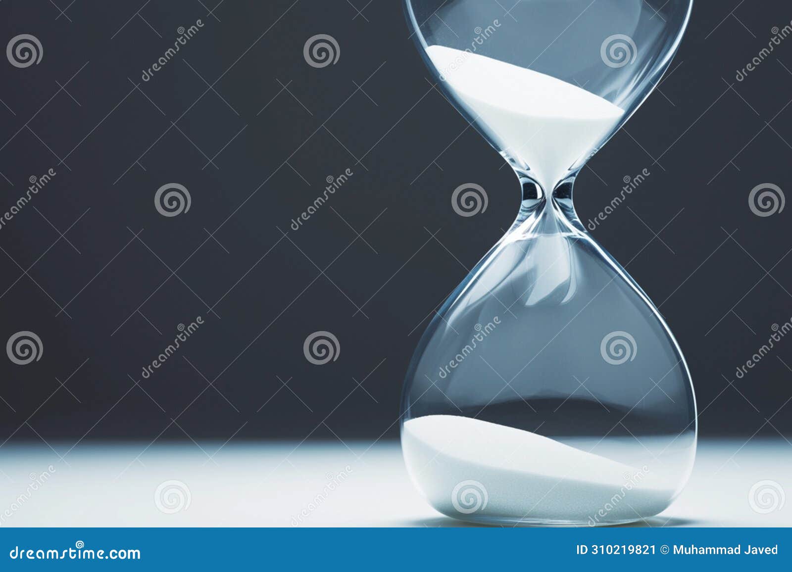 Time in Motion Studio Shot of a Modern Hourglass Running Stock ...