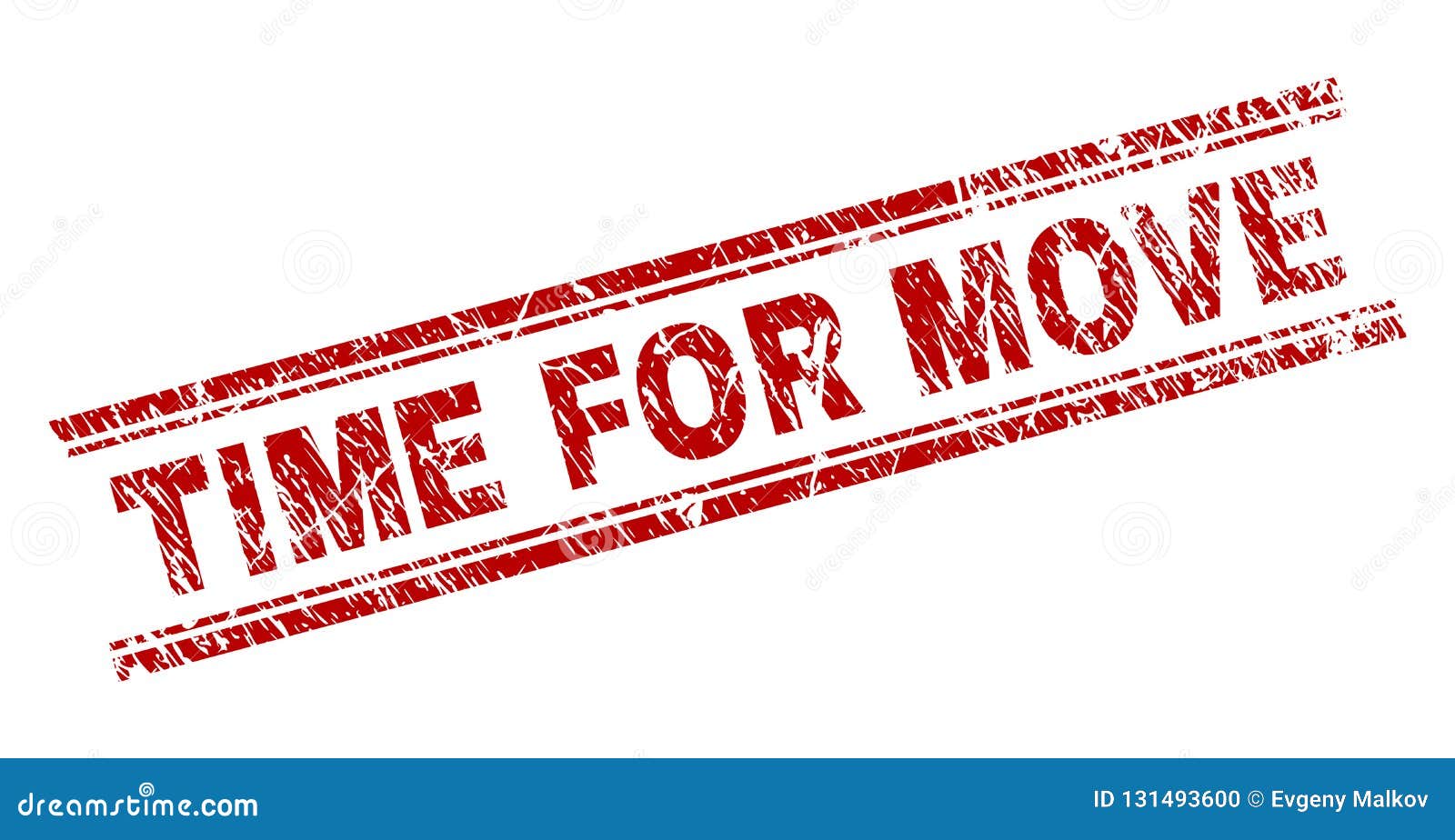 Grunge Textured TIME for MOVE Stamp Seal Stock Vector - Illustration of ...