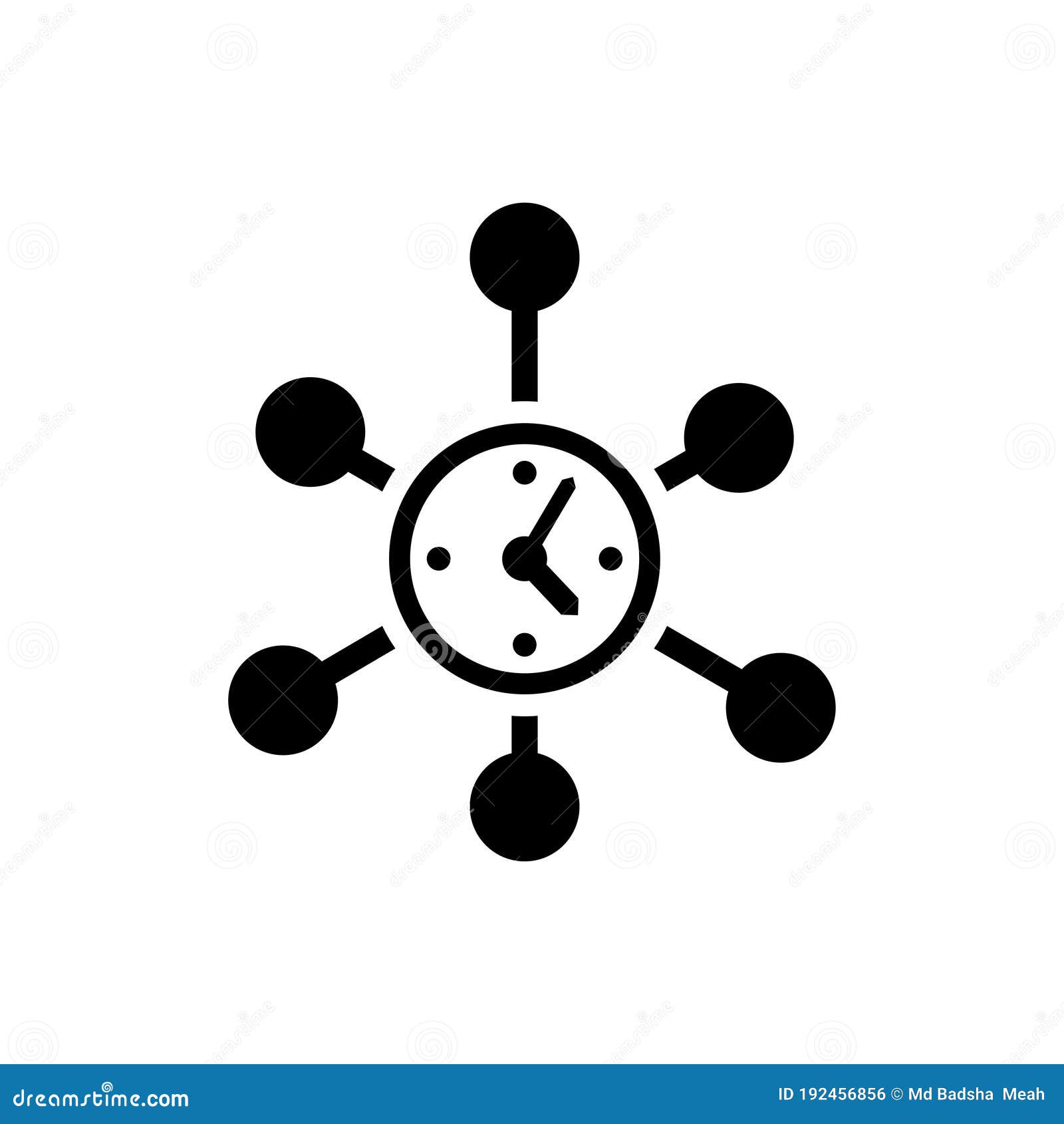 Time Network Icon stock vector. Illustration of sign - 192456856