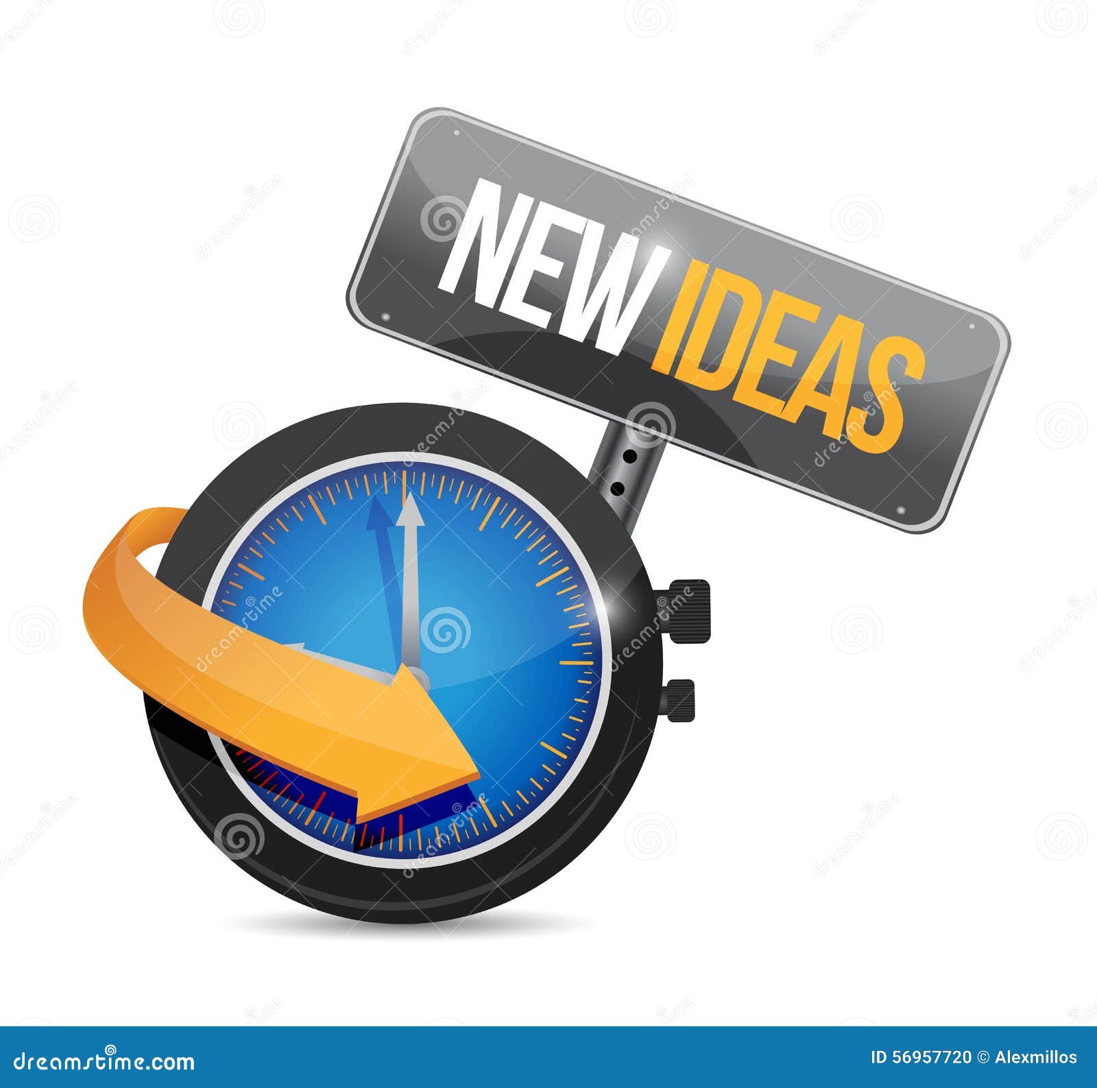 Time for New Ideas Concept Sign Illustration Stock Illustration ...