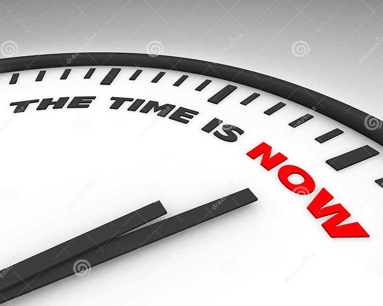 The Time is Now - Clock stock illustration. Illustration of abstract ...