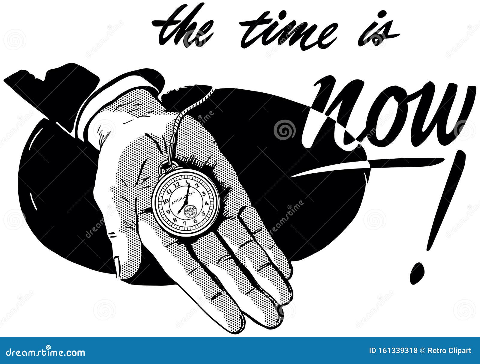 The Time is Now stock illustration. Illustration of drawings - 161339318