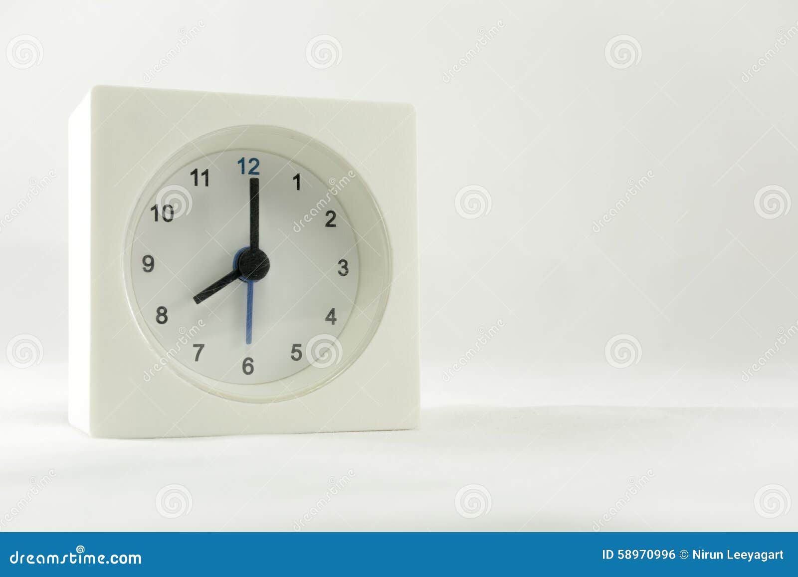 The Time is Now 8.00 am, White Background Stock Photo - Image of eight ...