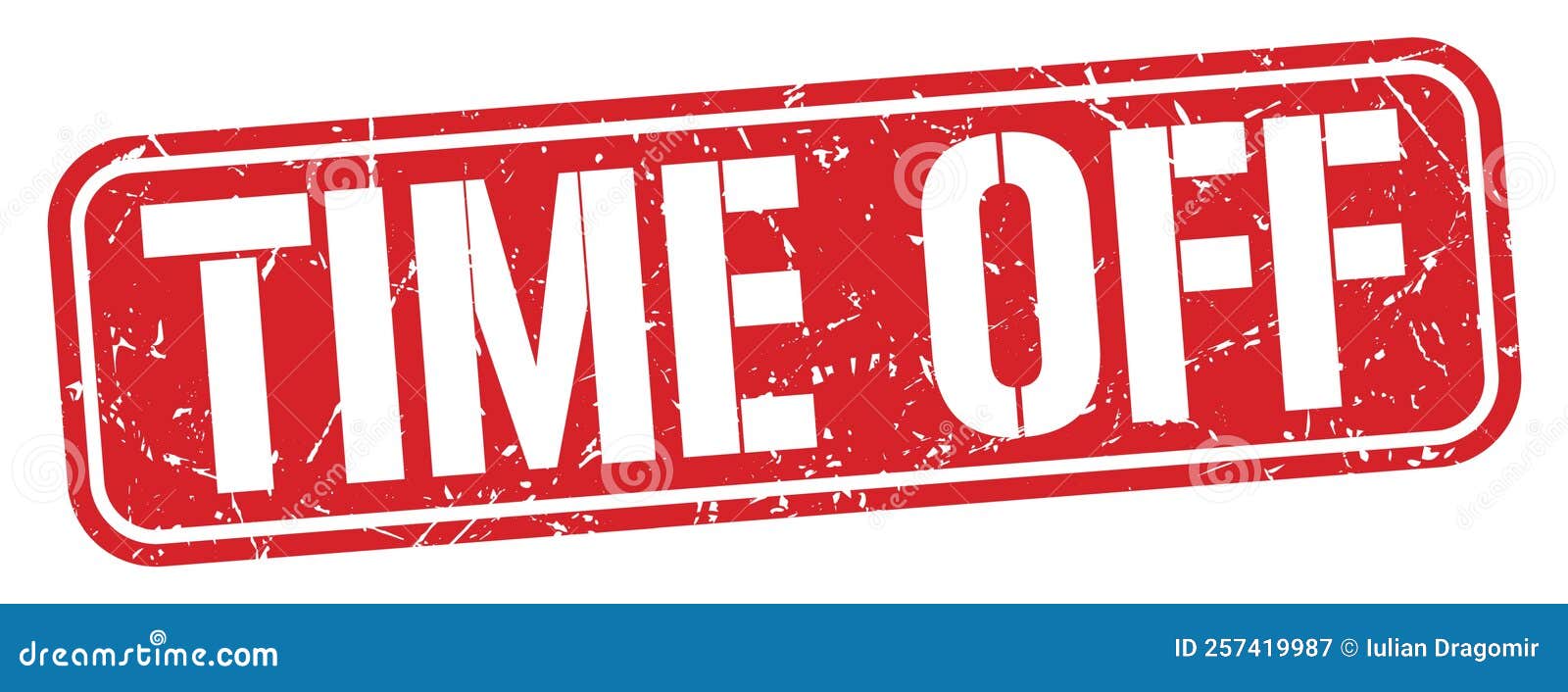 TIME OFF Text Written on Red Stamp Sign Stock Illustration ...