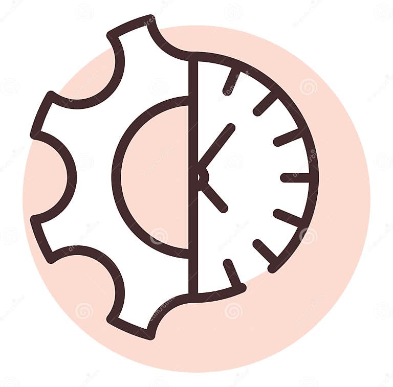 Time optimization, icon stock vector. Illustration of time - 259782952