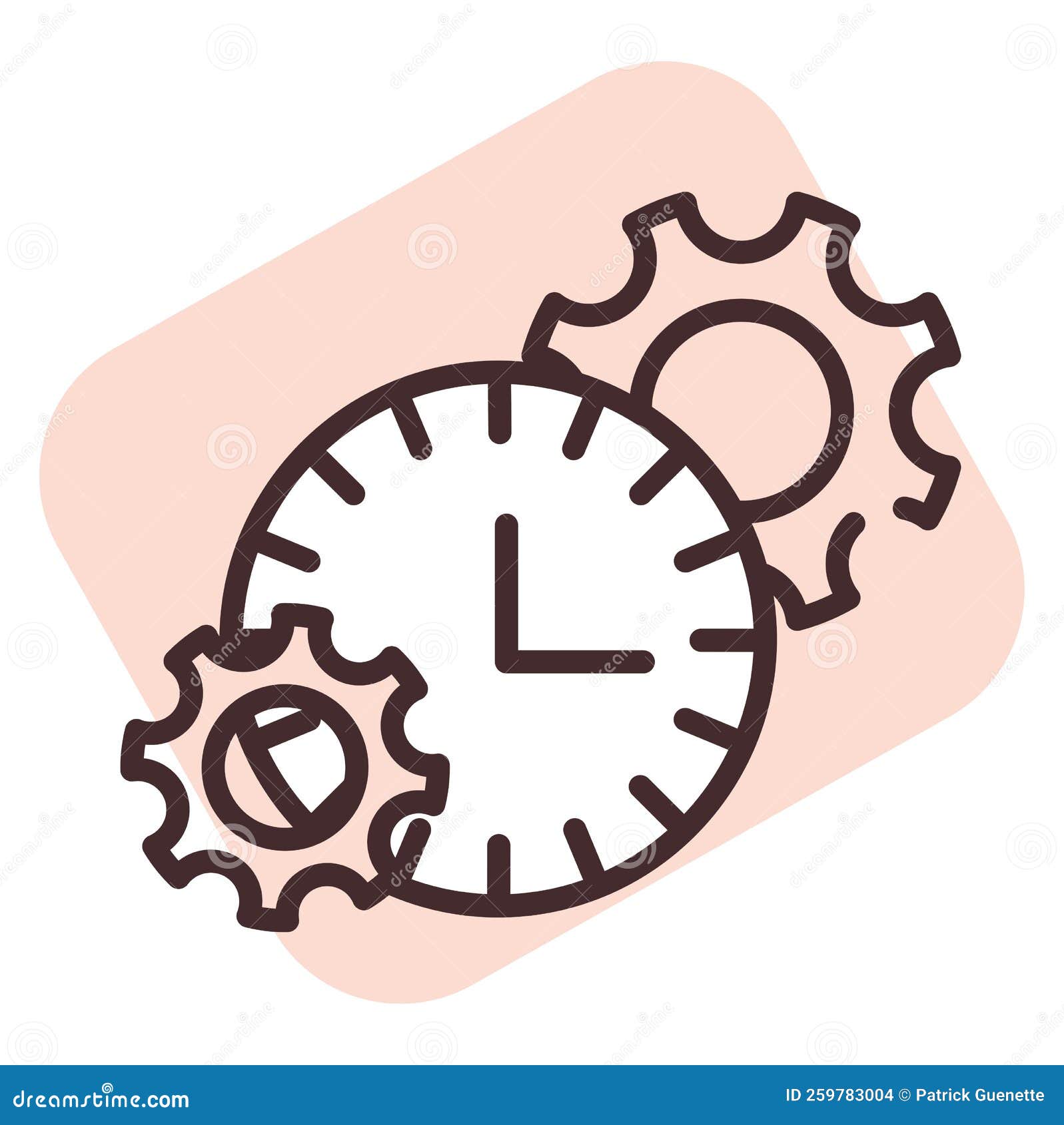 Time organization, icon stock vector. Illustration of schedule - 259783004