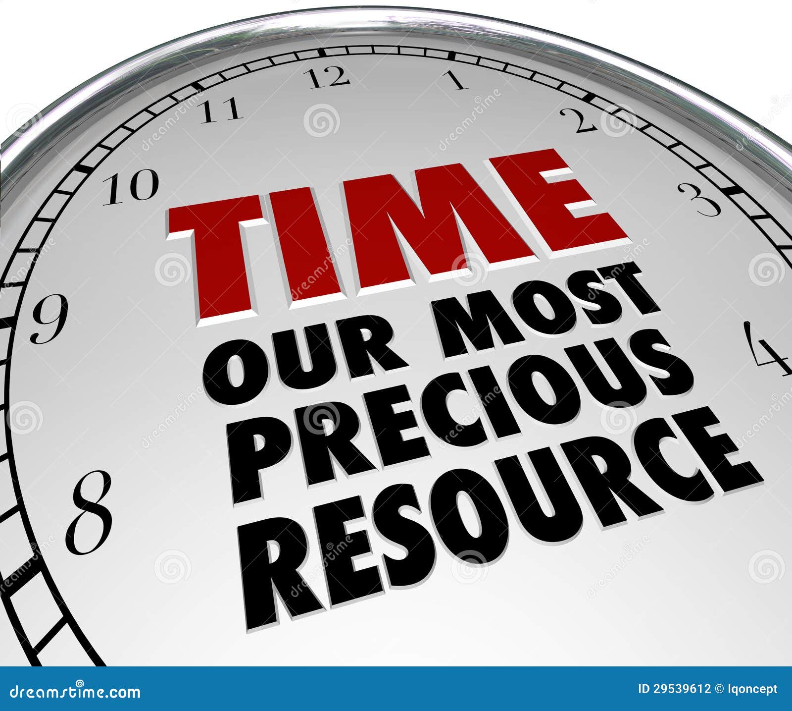 Time Our Most Precious Resource Clock Shows Value of Life Stock ...