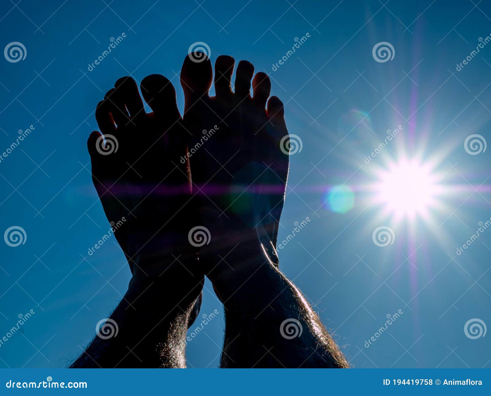 Time Out on the Beach Feet in the Sun Stock Photo - Image of religion ...
