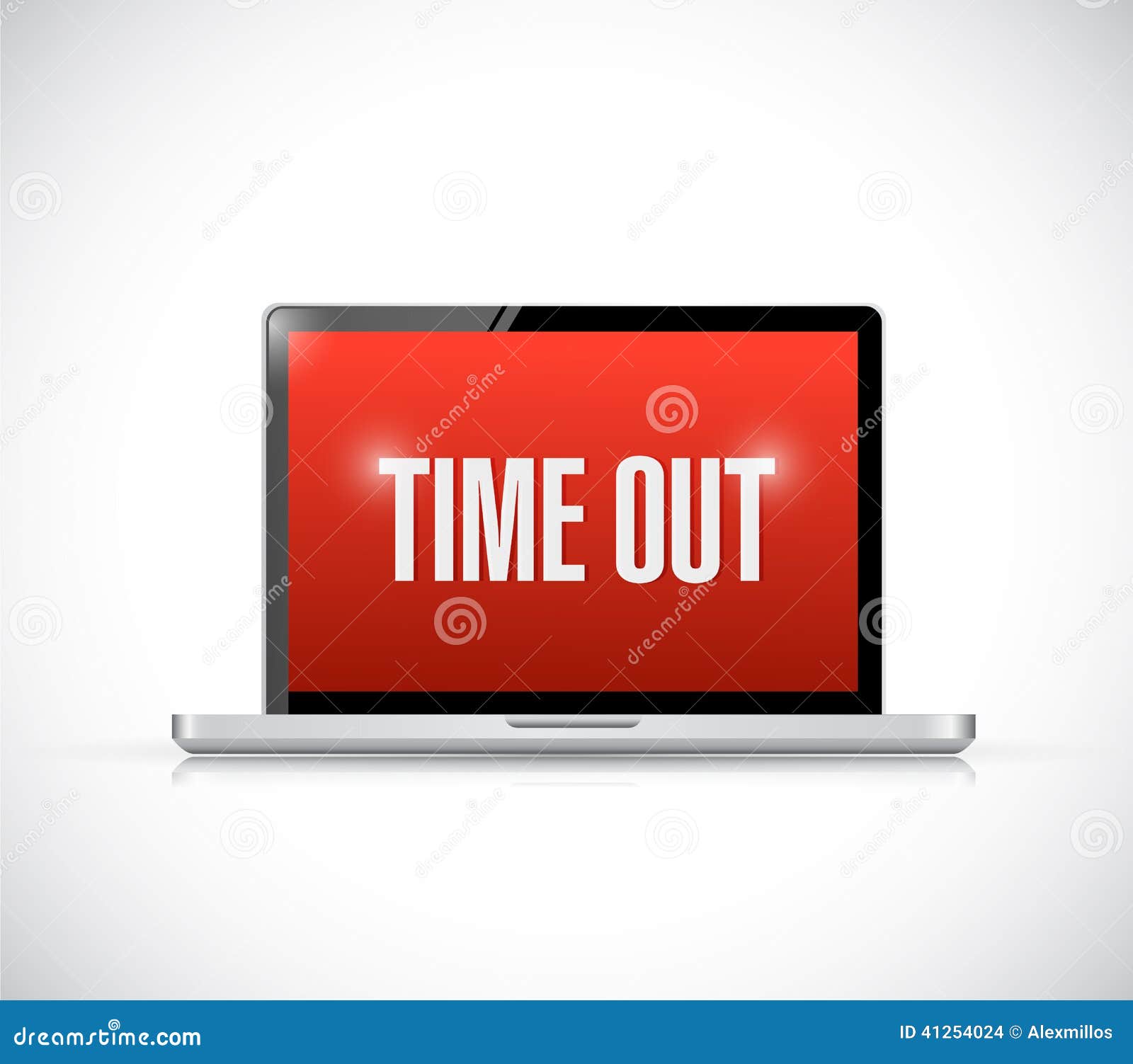 Time out computer message stock illustration. Illustration of ideas ...