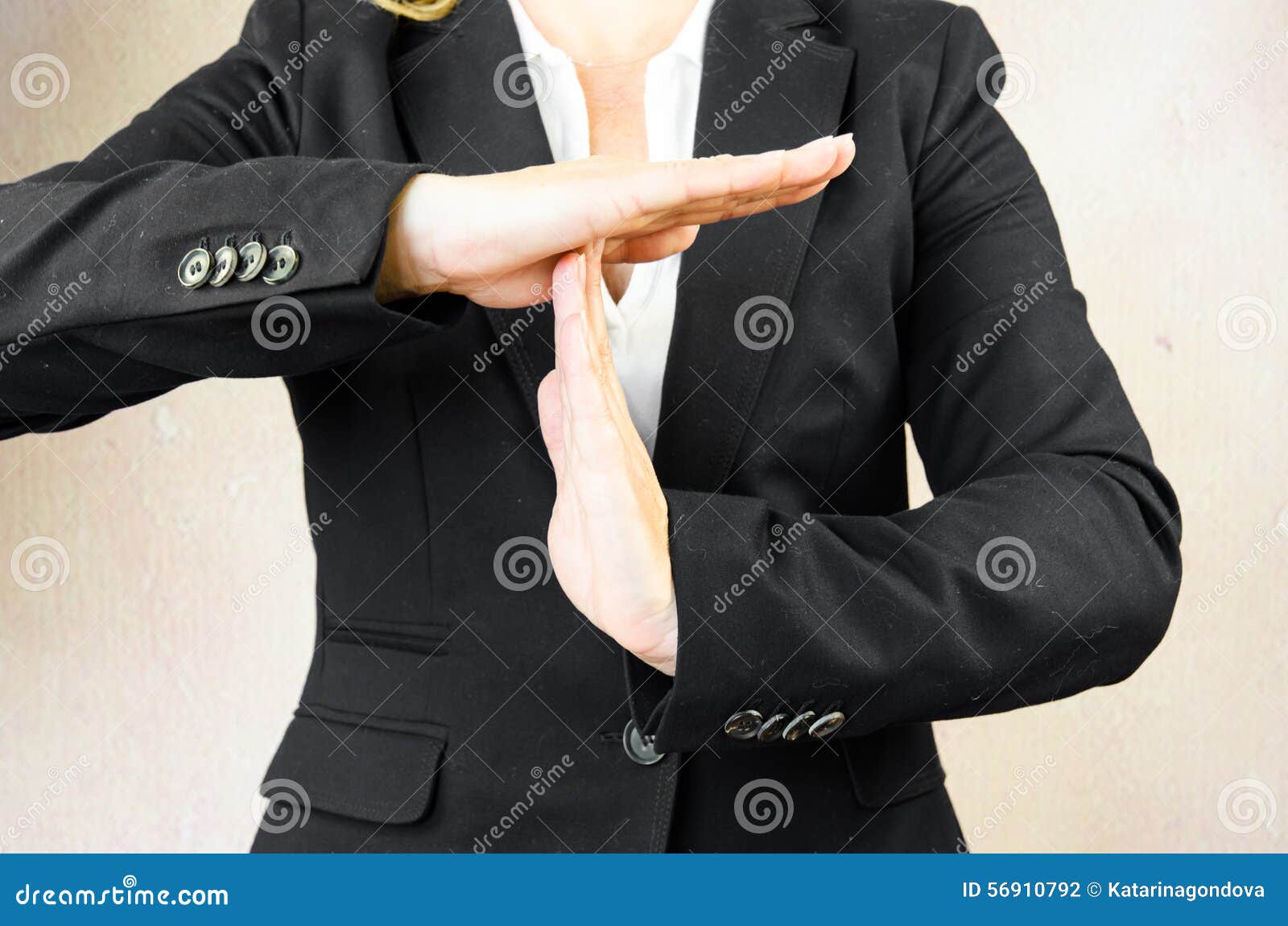 Time out gesture stock photo. Image of break, employee - 56910792