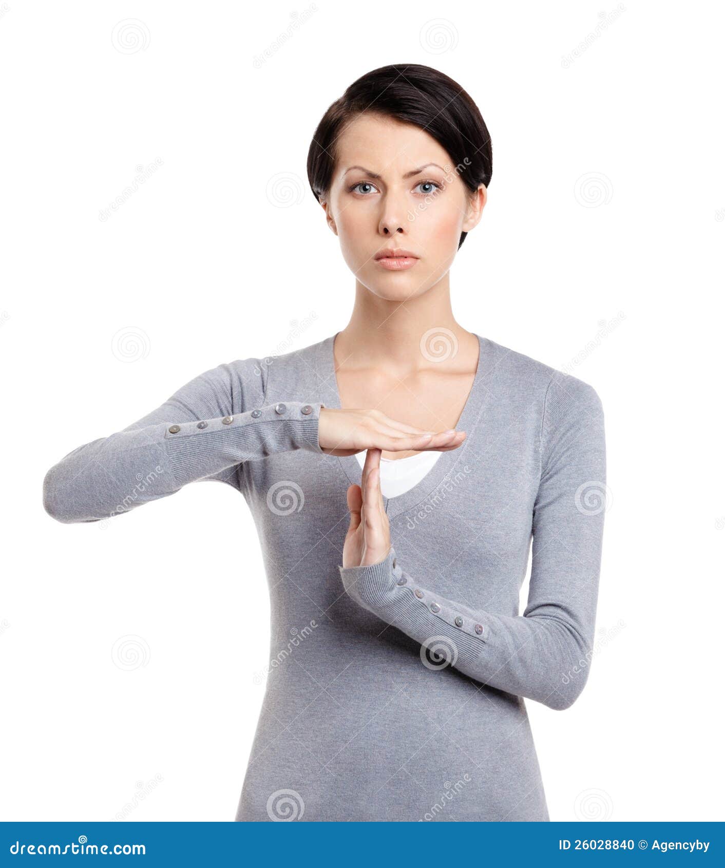 Time out hand gesture stock photo. Image of demonstrate - 26028840