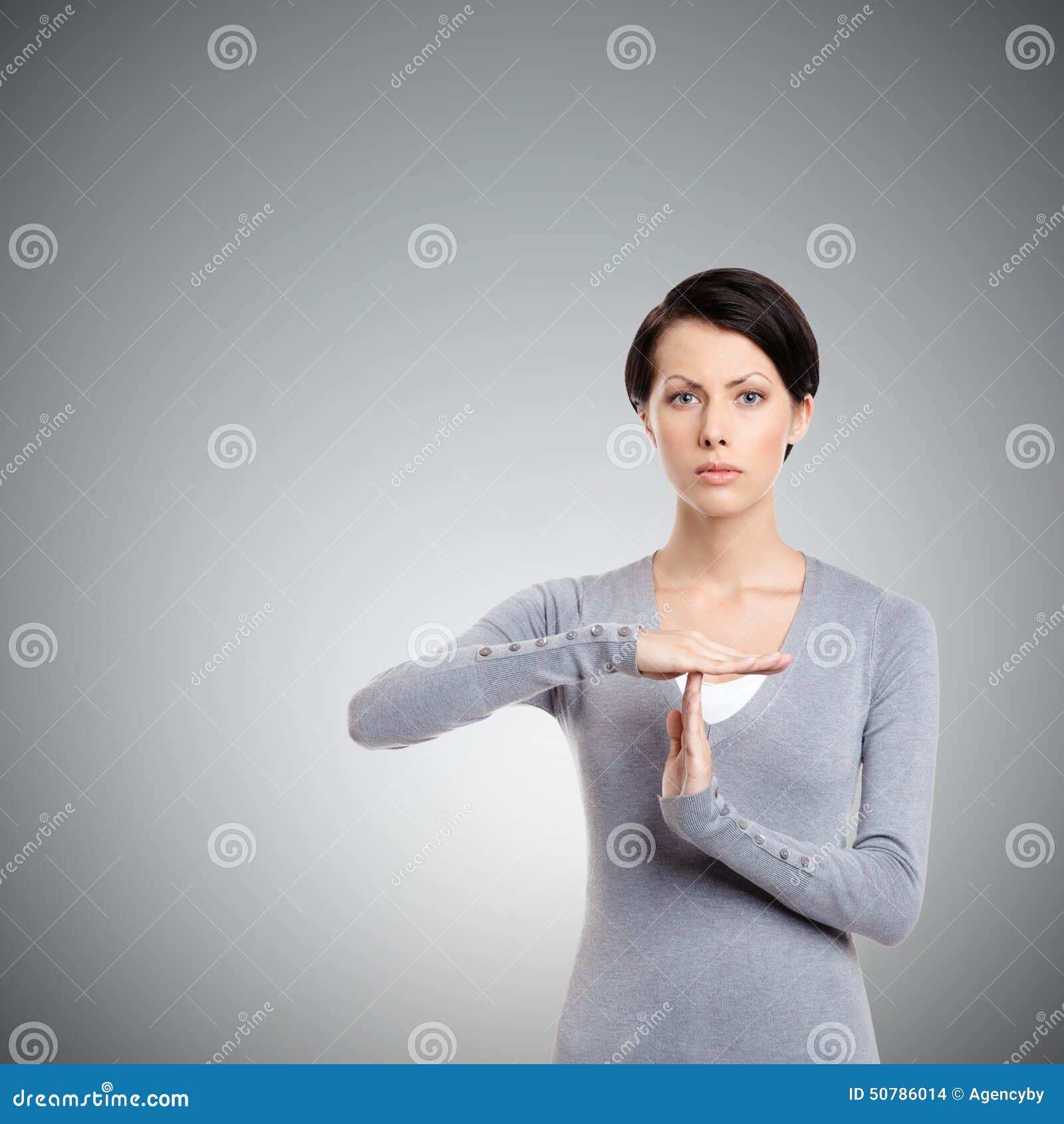 Time out hand gesture stock photo. Image of cute, gravity - 50786014
