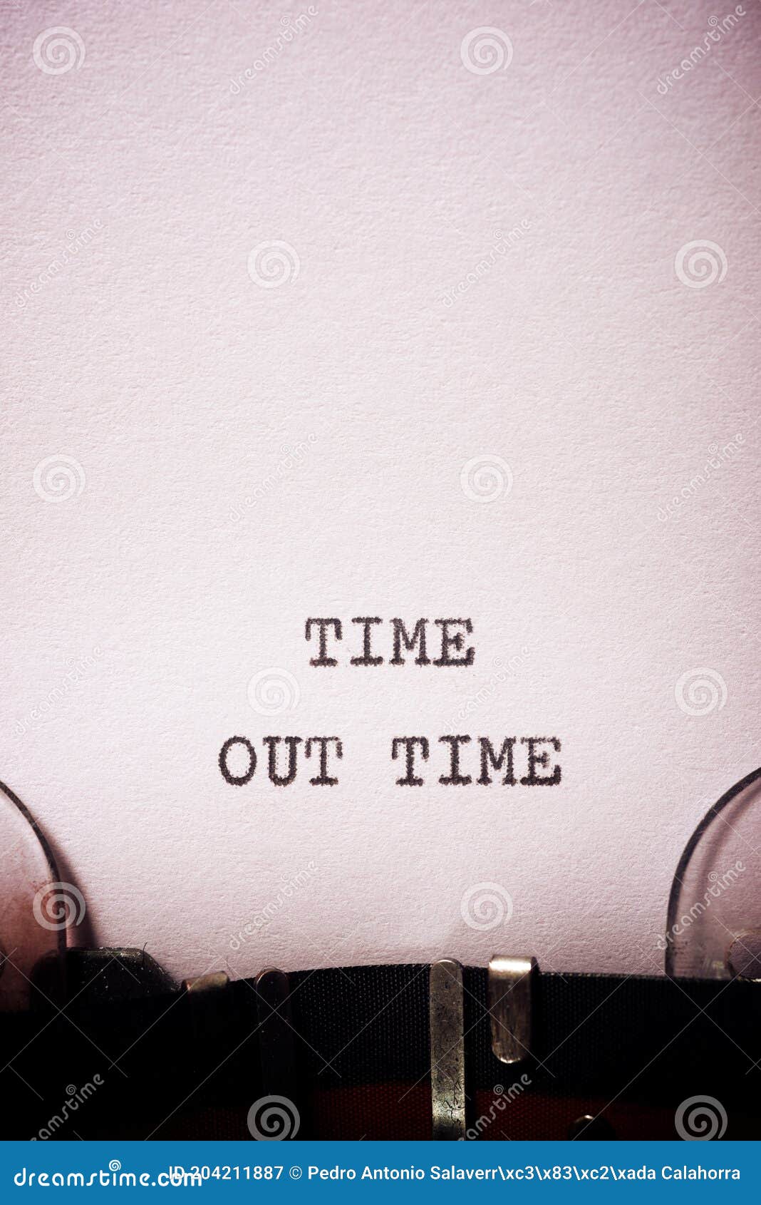 Time out time phrase stock image. Image of typography - 204211887