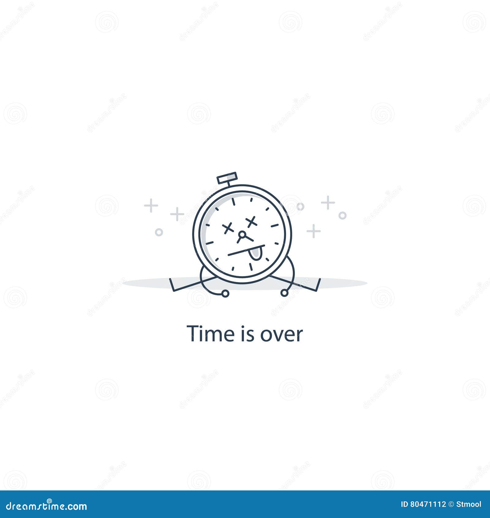 Time is over. Kill time stock vector. Illustration of procrastination ...