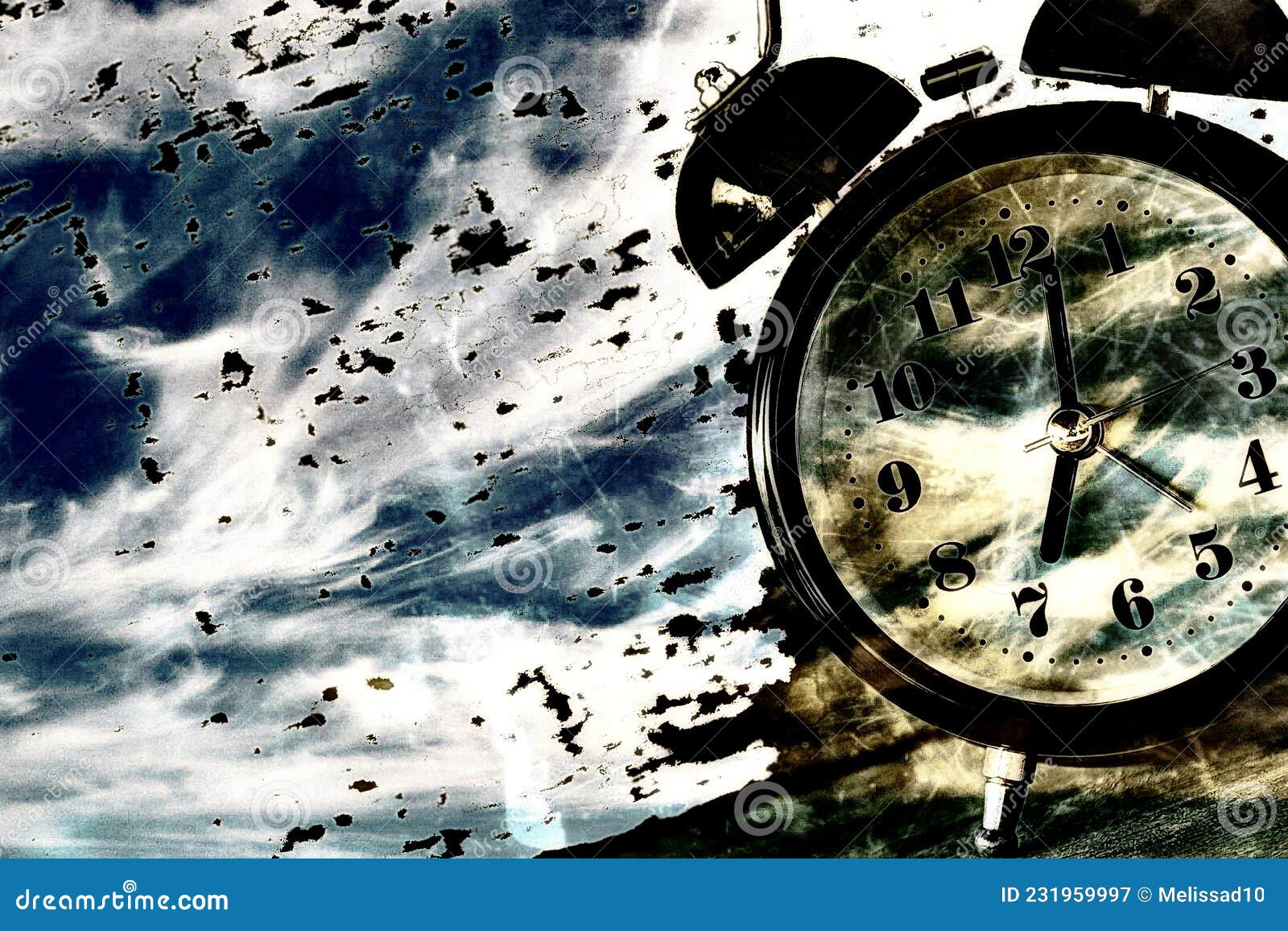 The Time Pass Illustration with Clock Stock Illustration - Illustration ...