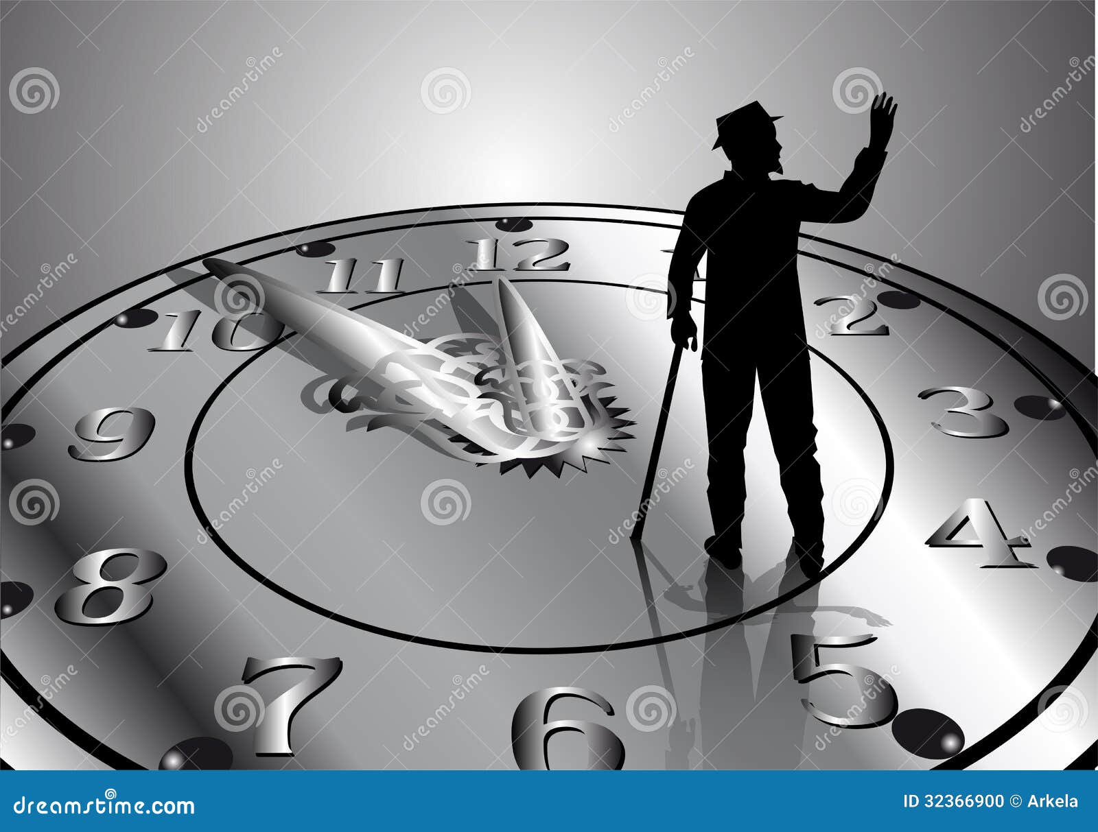 Time passes stock illustration. Illustration of minute - 32366900