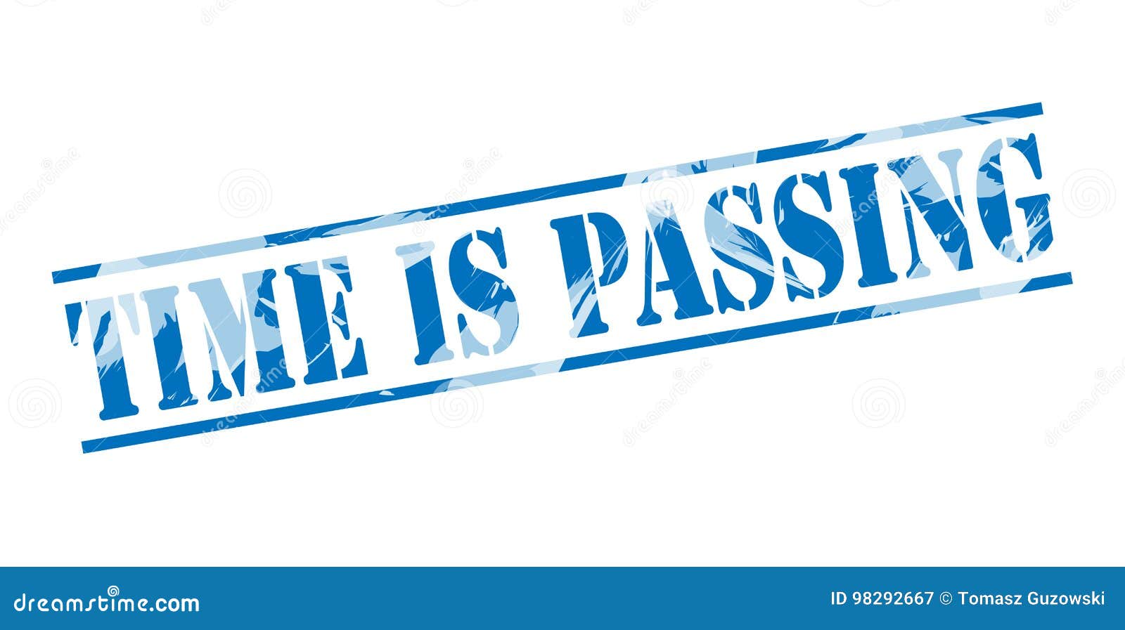 Time is passing blue stamp stock illustration. Illustration of ...