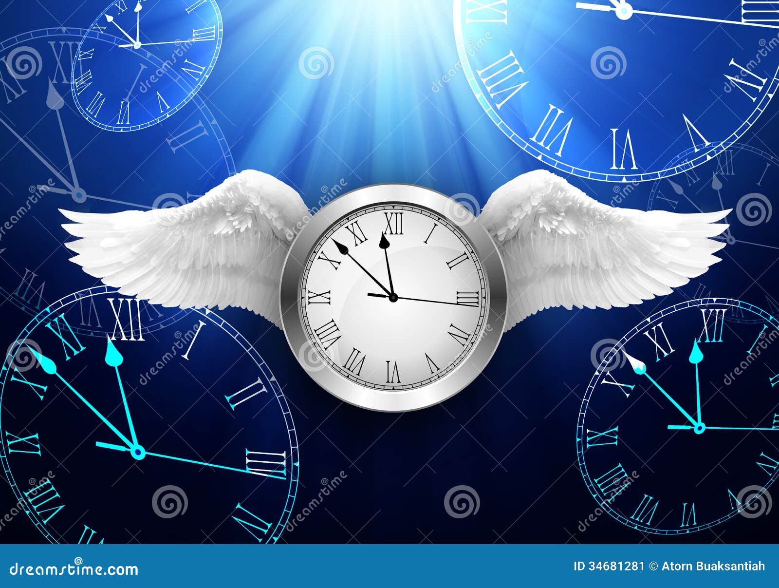 Time Passing concept stock illustration. Illustration of future - 34681281