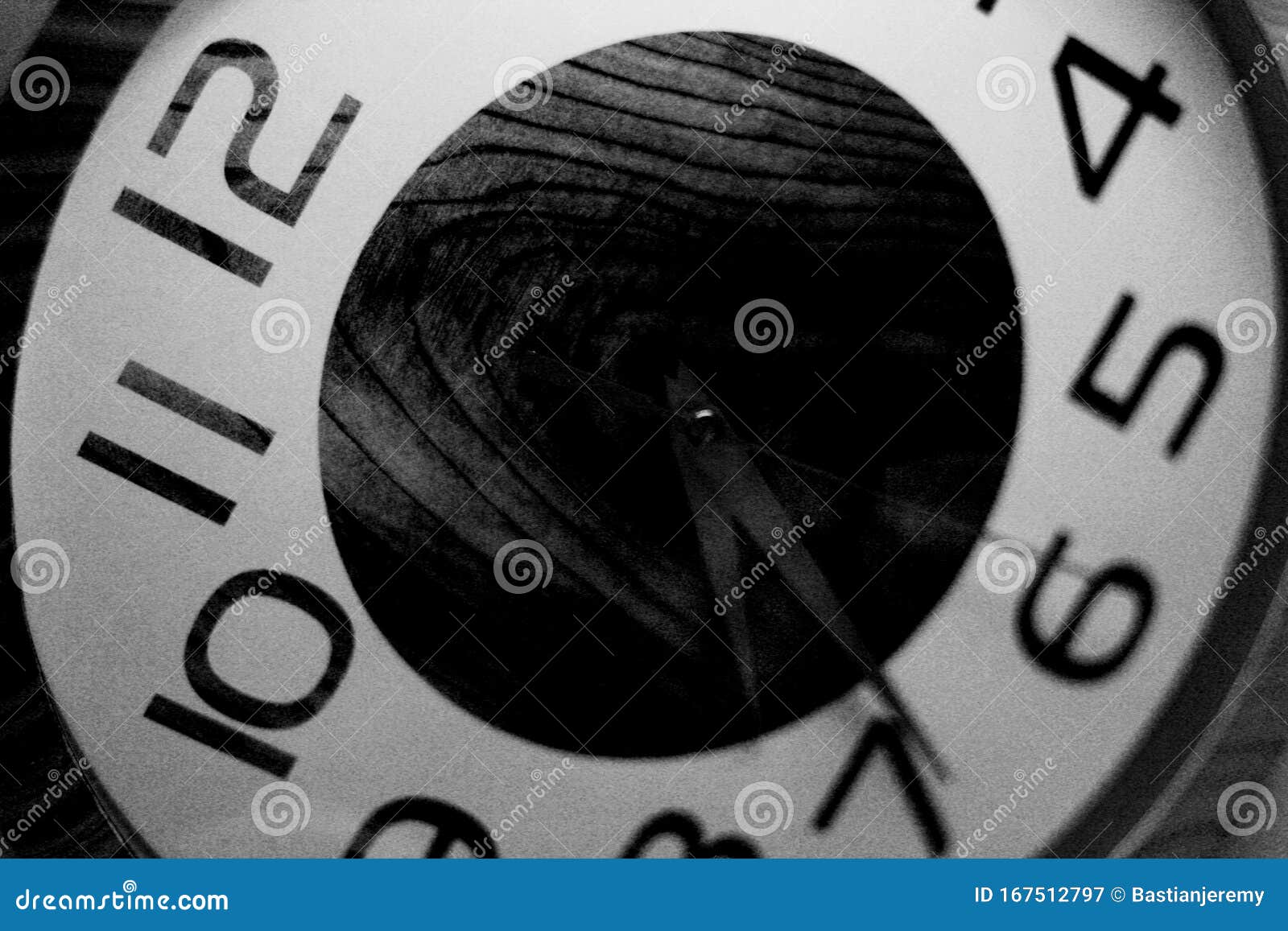 Wobbly Black and White Clock Stock Image - Image of retro, passing ...