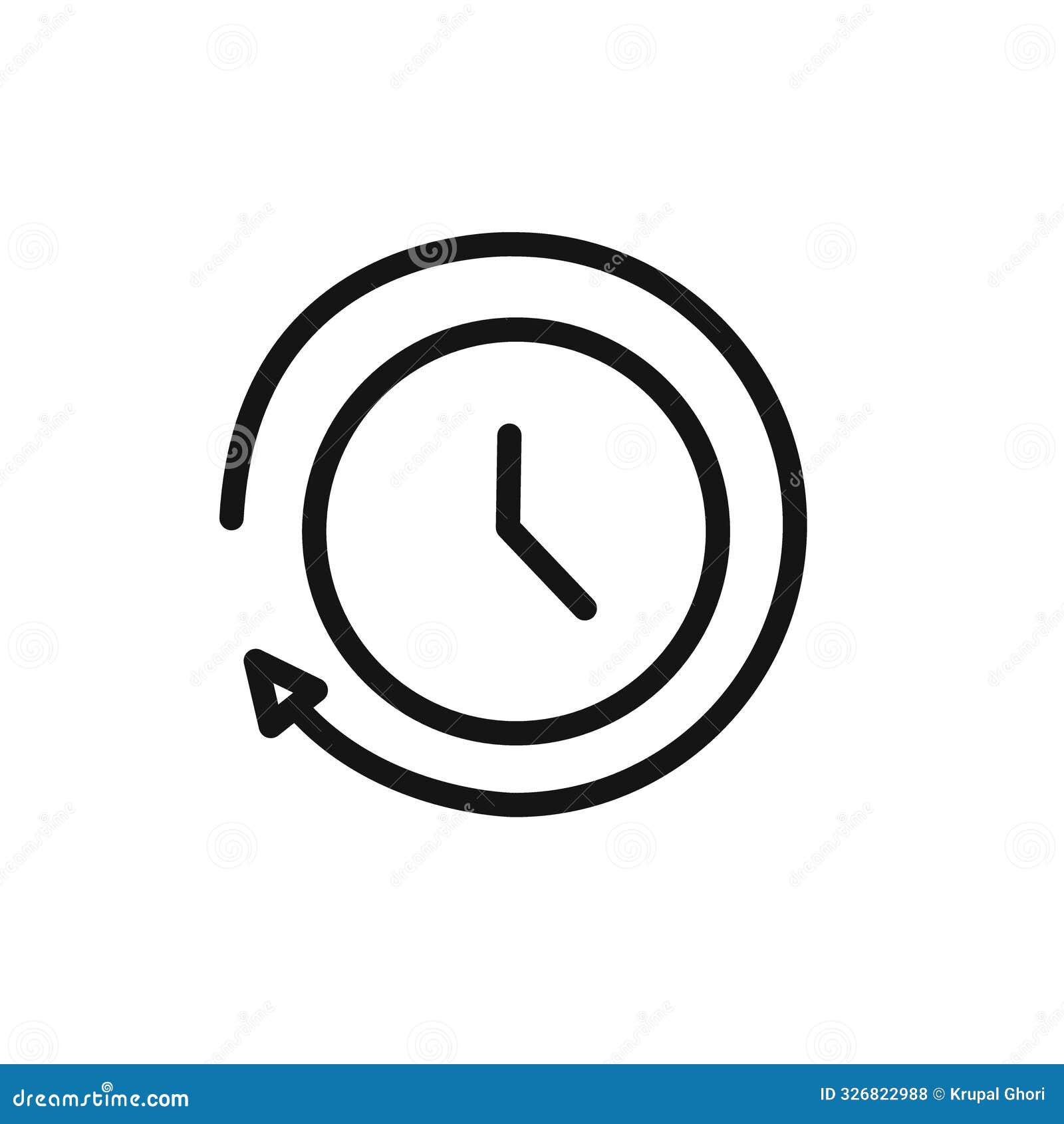 Time Passing Icon Linear Vector Graphics Sign Stock Illustration ...