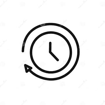 Time Passing Icon Linear Vector Graphics Sign Stock Illustration ...