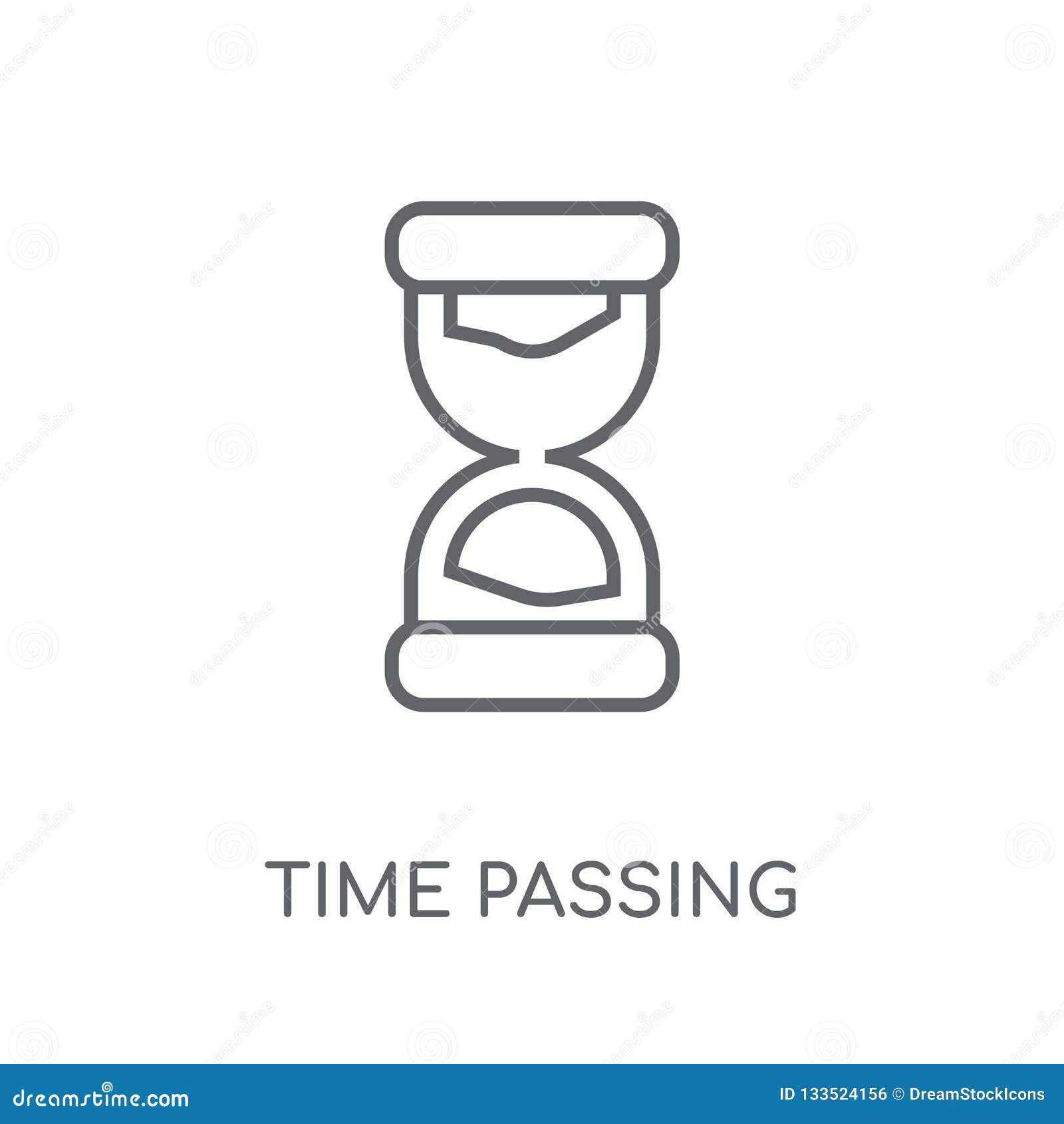 Time Passing Linear Icon. Modern Outline Time Passing Logo Conce Stock ...