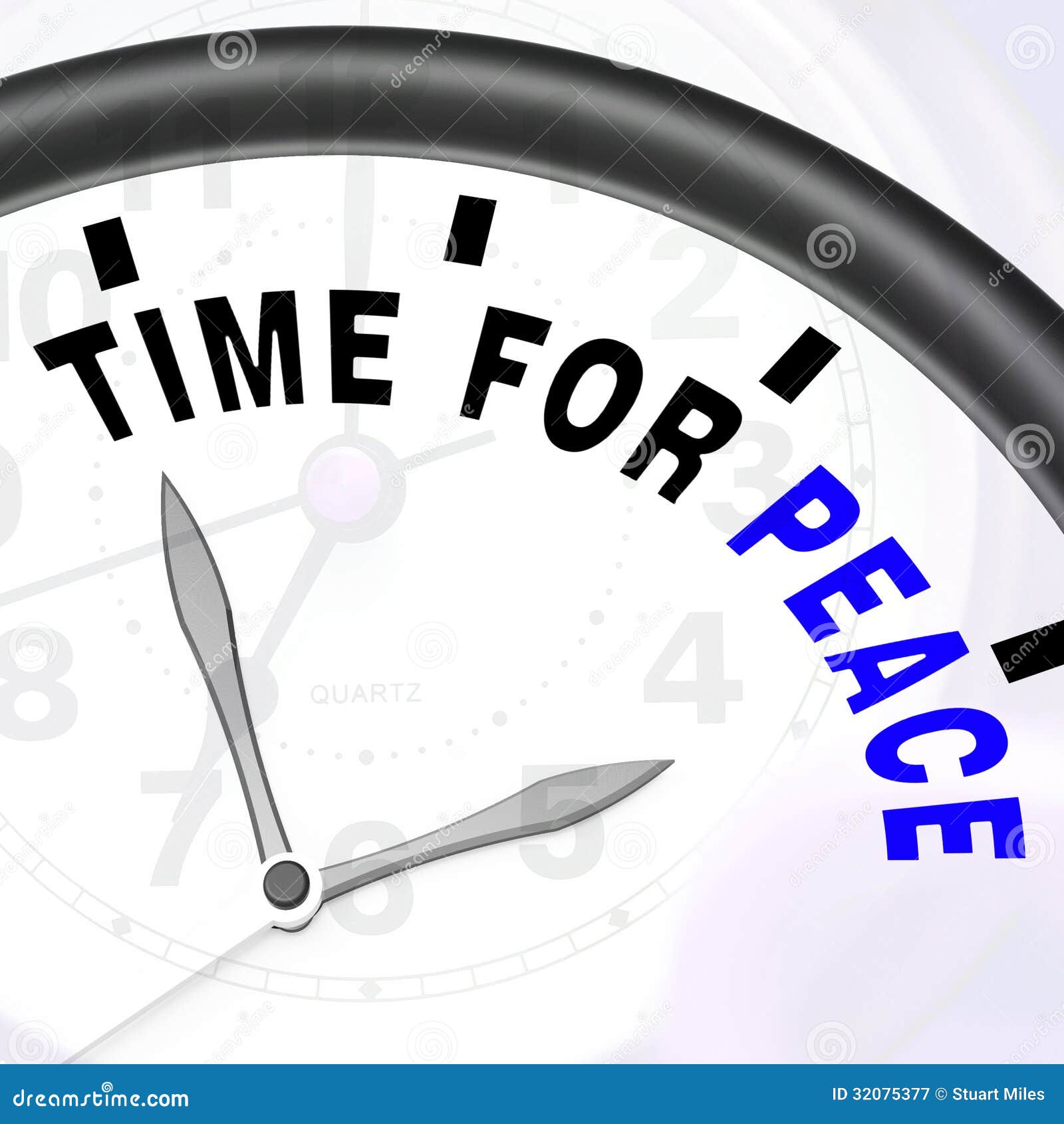 Time for Peace Message Shows Anti War and Peaceful Stock Illustration ...