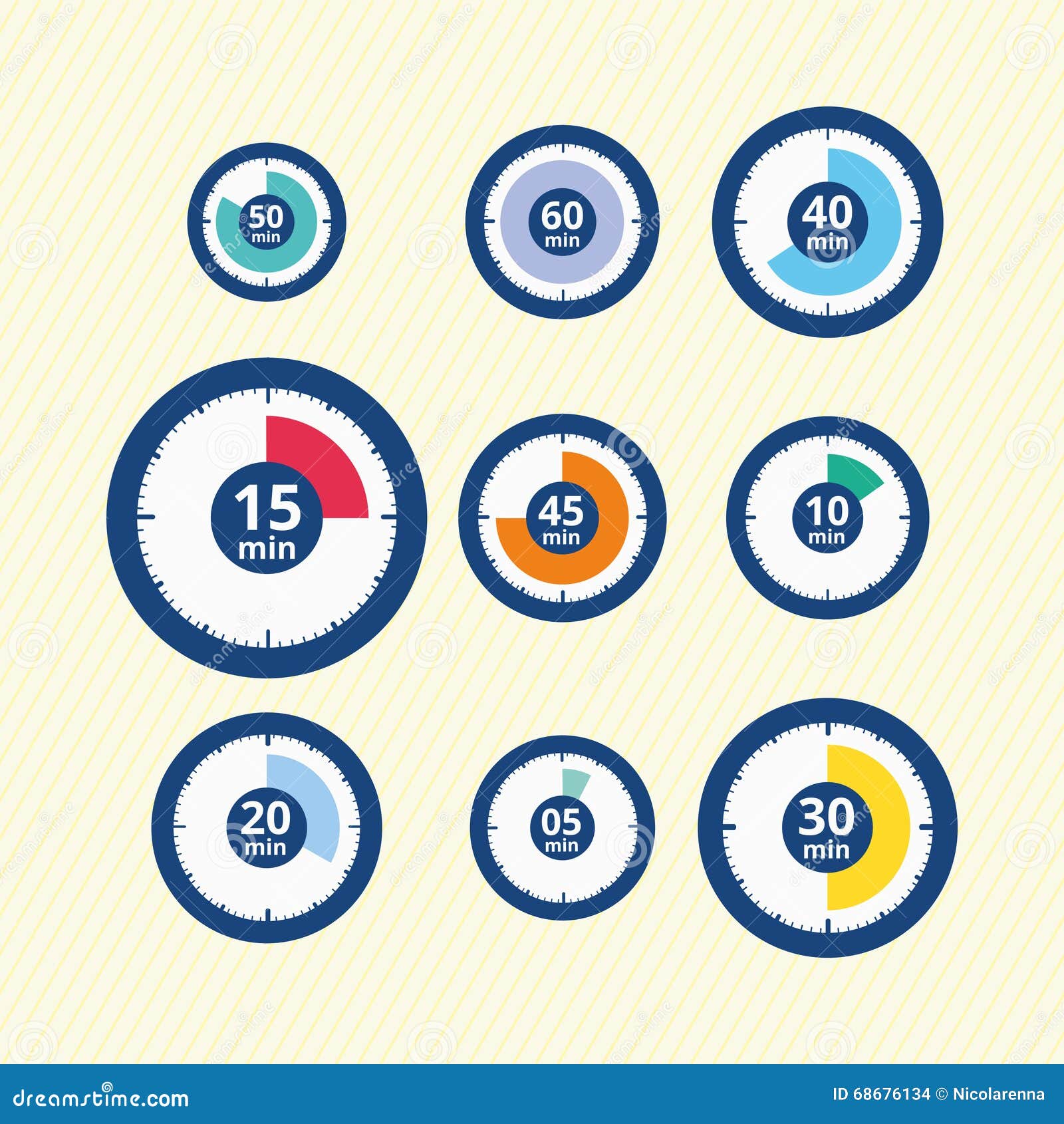 Time pictograms stock illustration. Illustration of equipment - 68676134