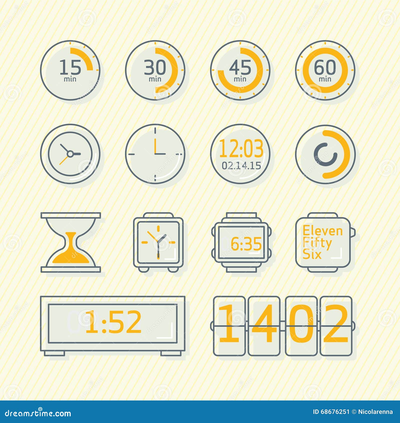 Time Pictograms Stock Photography | CartoonDealer.com #68676134