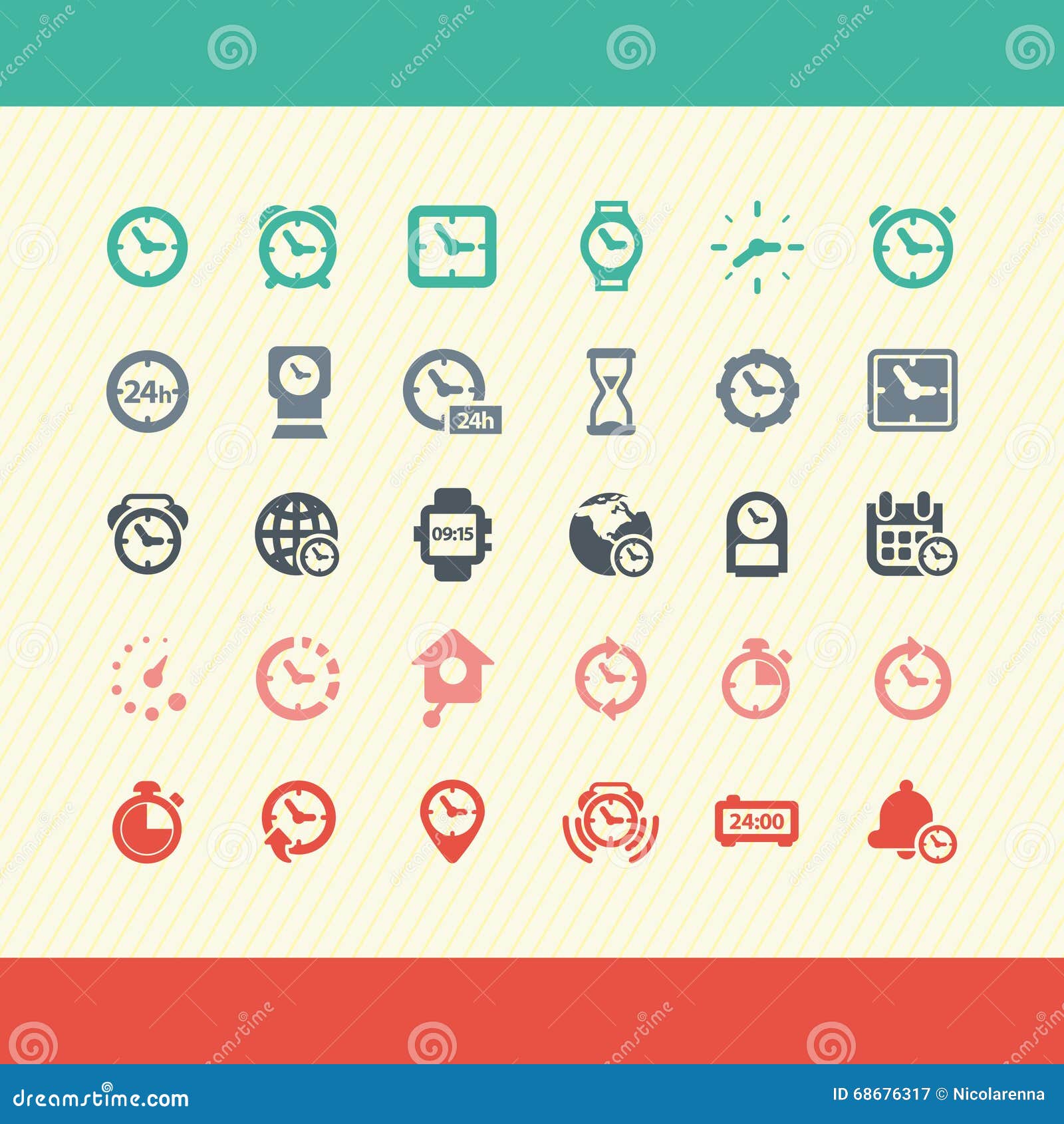 Time Pictograms Stock Photography | CartoonDealer.com #68676134