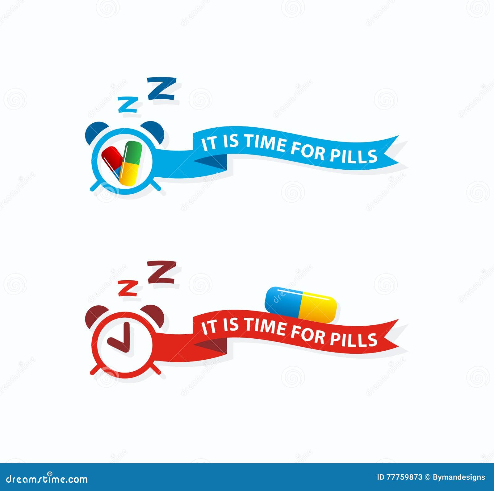 It is Time for Pills.Take Pills Label,icon Concept Stock Vector ...