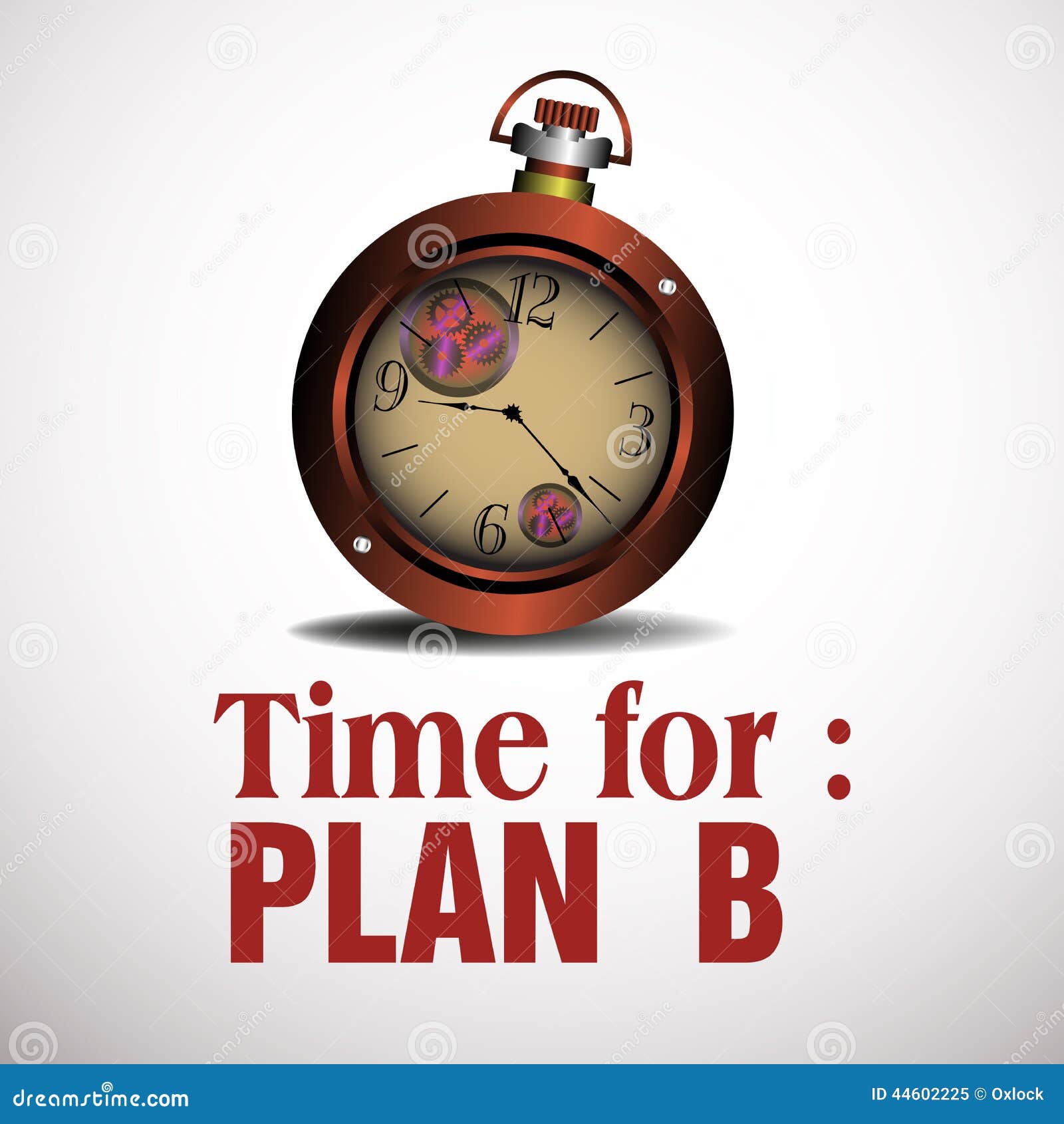 Time for plan B stock vector. Illustration of graphic - 44602225