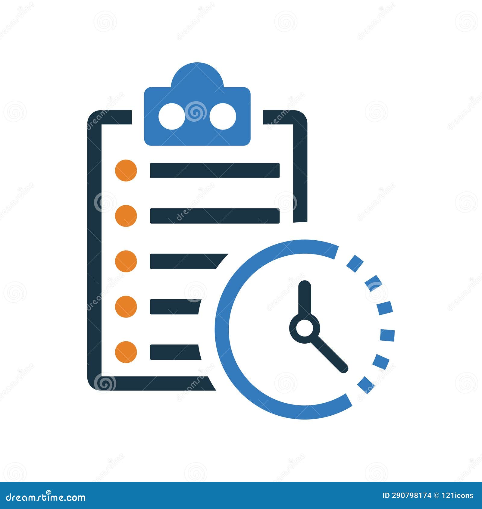 Time Plan icon stock illustration. Illustration of organizer - 290798174