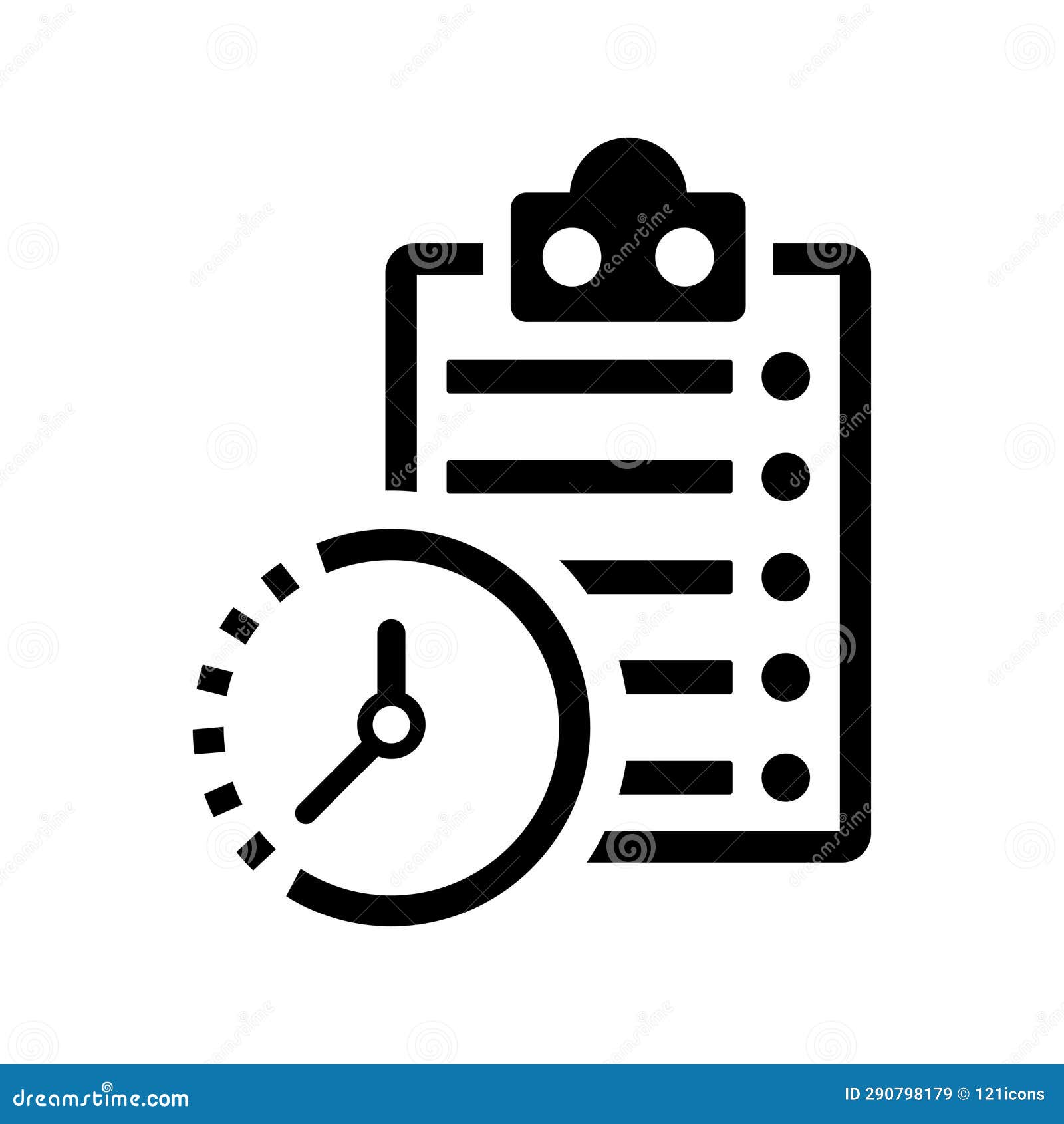 Time Plan icon stock illustration. Illustration of plan - 290798179