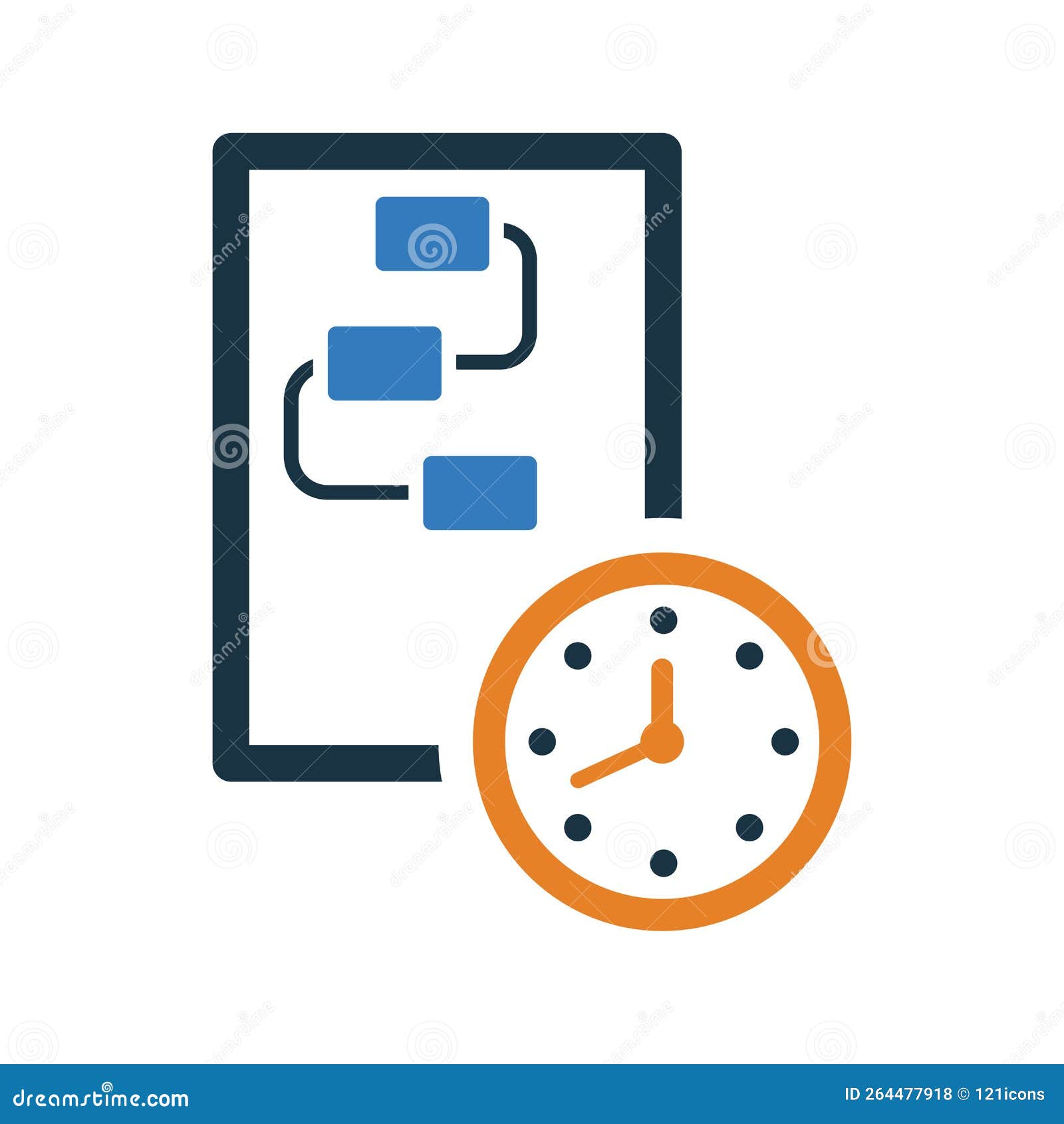 Time Plan icon stock vector. Illustration of clock, business - 264477918