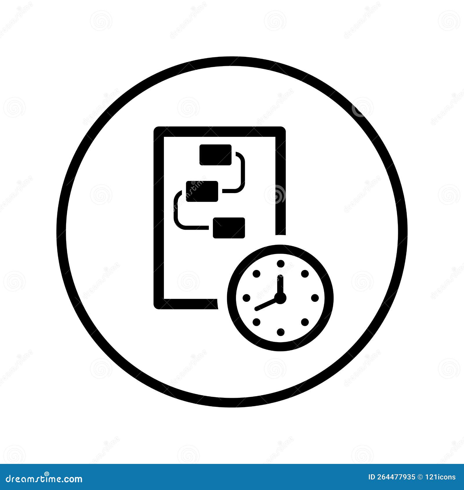 Time Plan icon stock vector. Illustration of isolated - 264477935