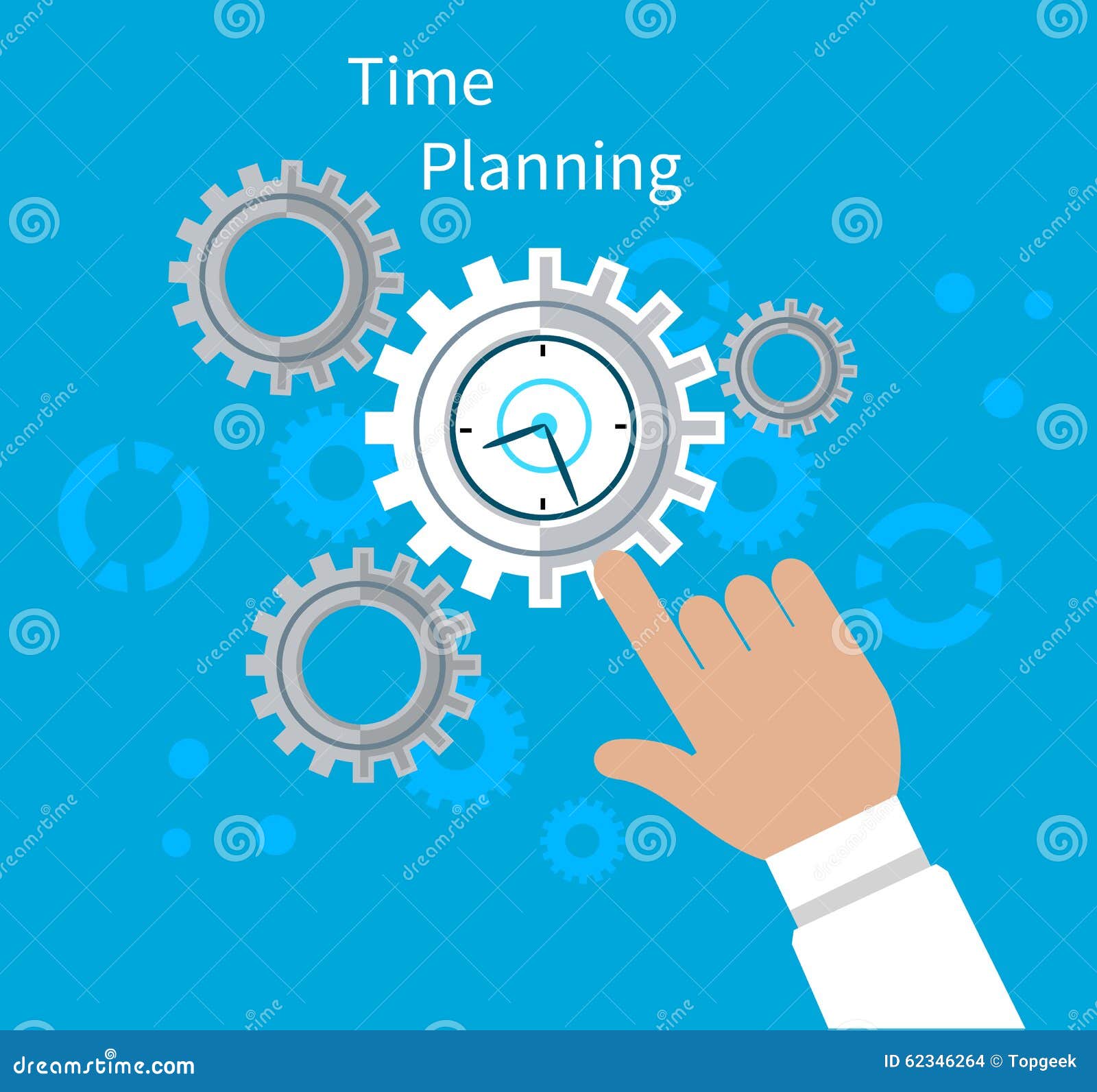 Time Planning Concept Flat Design Stock Vector - Illustration of ...