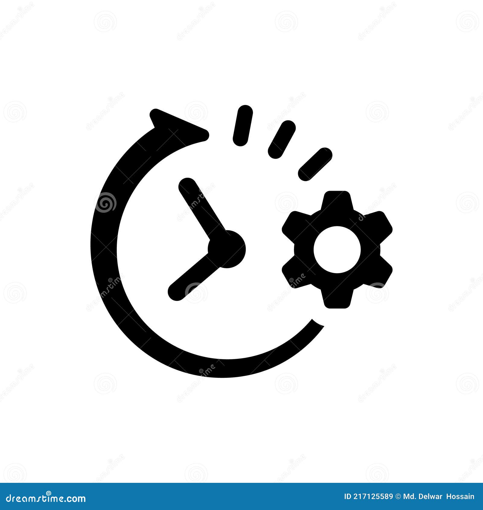 Time planning icon stock vector. Illustration of clock - 217125589