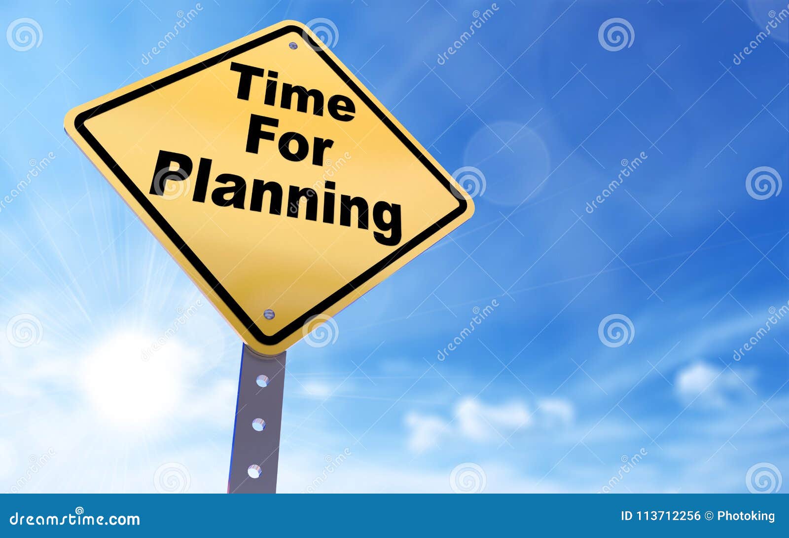 Time for planning sign stock illustration. Illustration of green ...