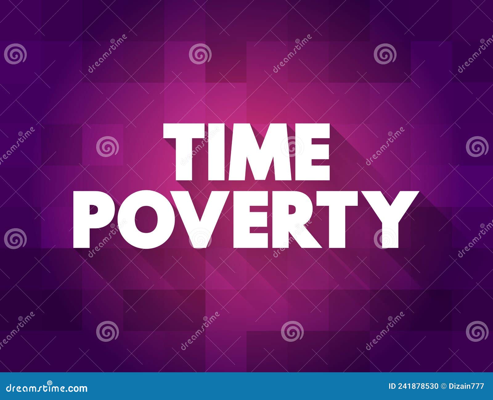 Time Poverty Text Quote, Concept Background Stock Illustration ...