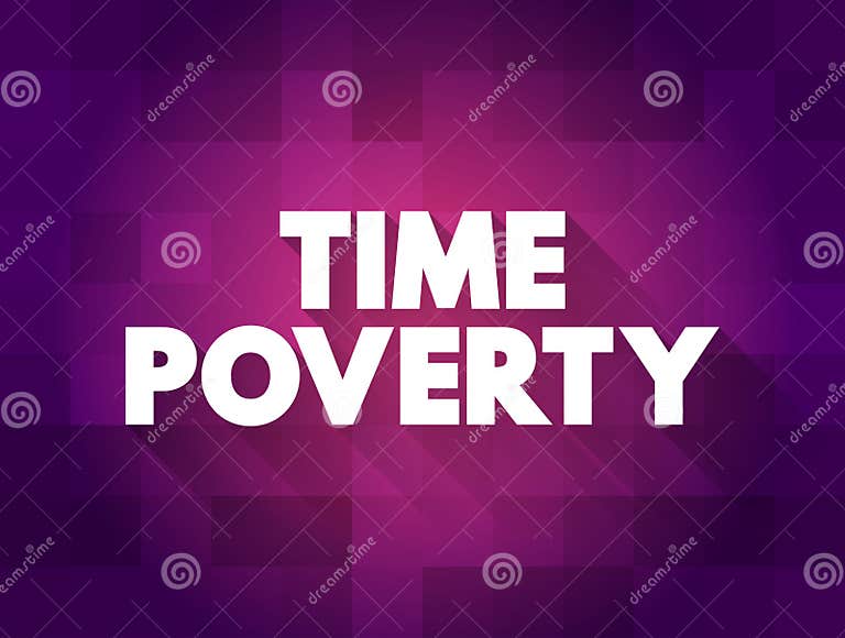 Time Poverty Text Quote, Concept Background Stock Illustration ...