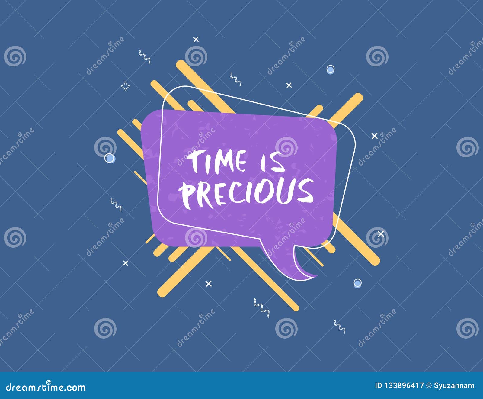 Time is Precious Vector Quote Lettering. Stock Vector - Illustration of ...